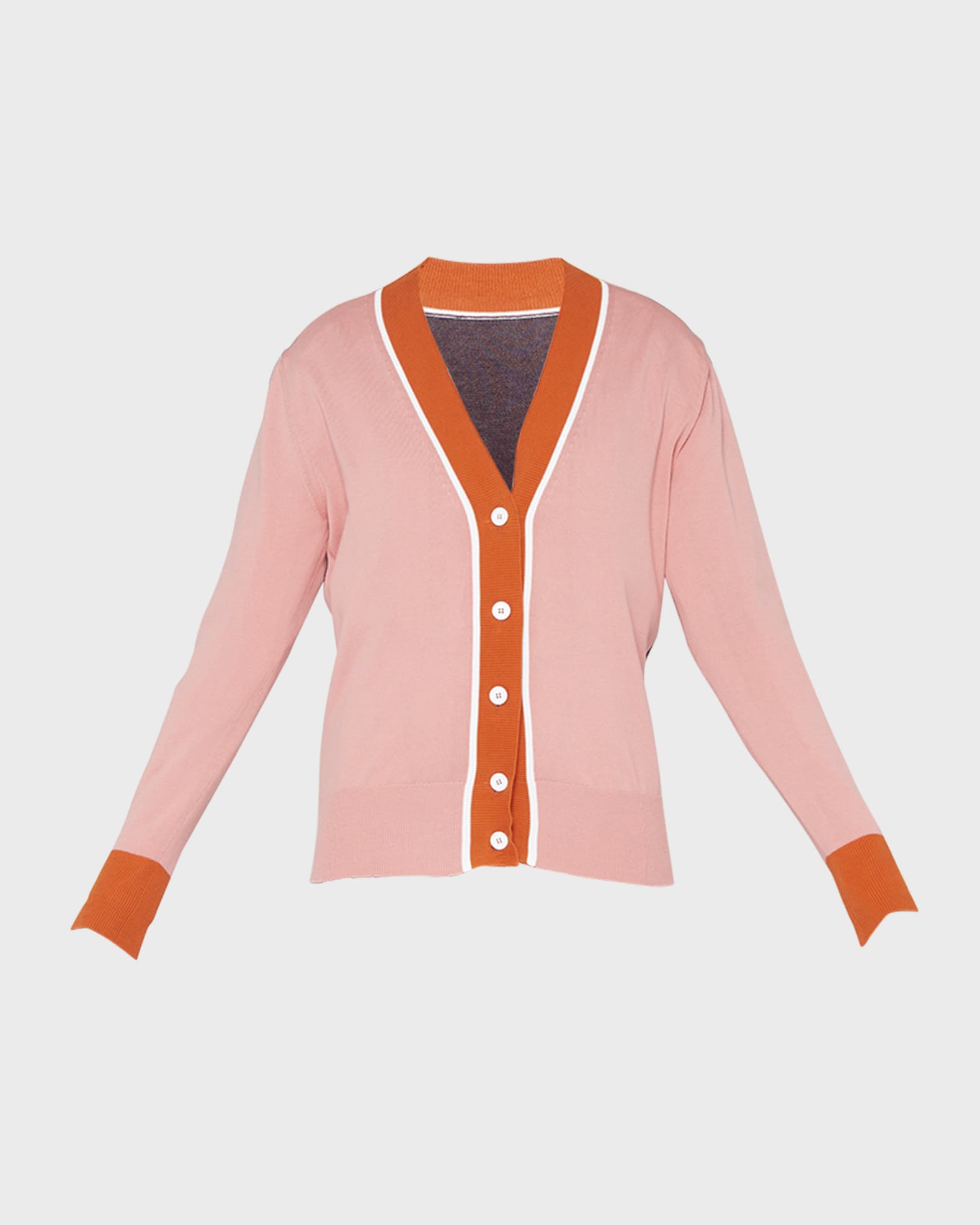Plan C Bicolor Button-Front Cardigan | Neiman Marcus