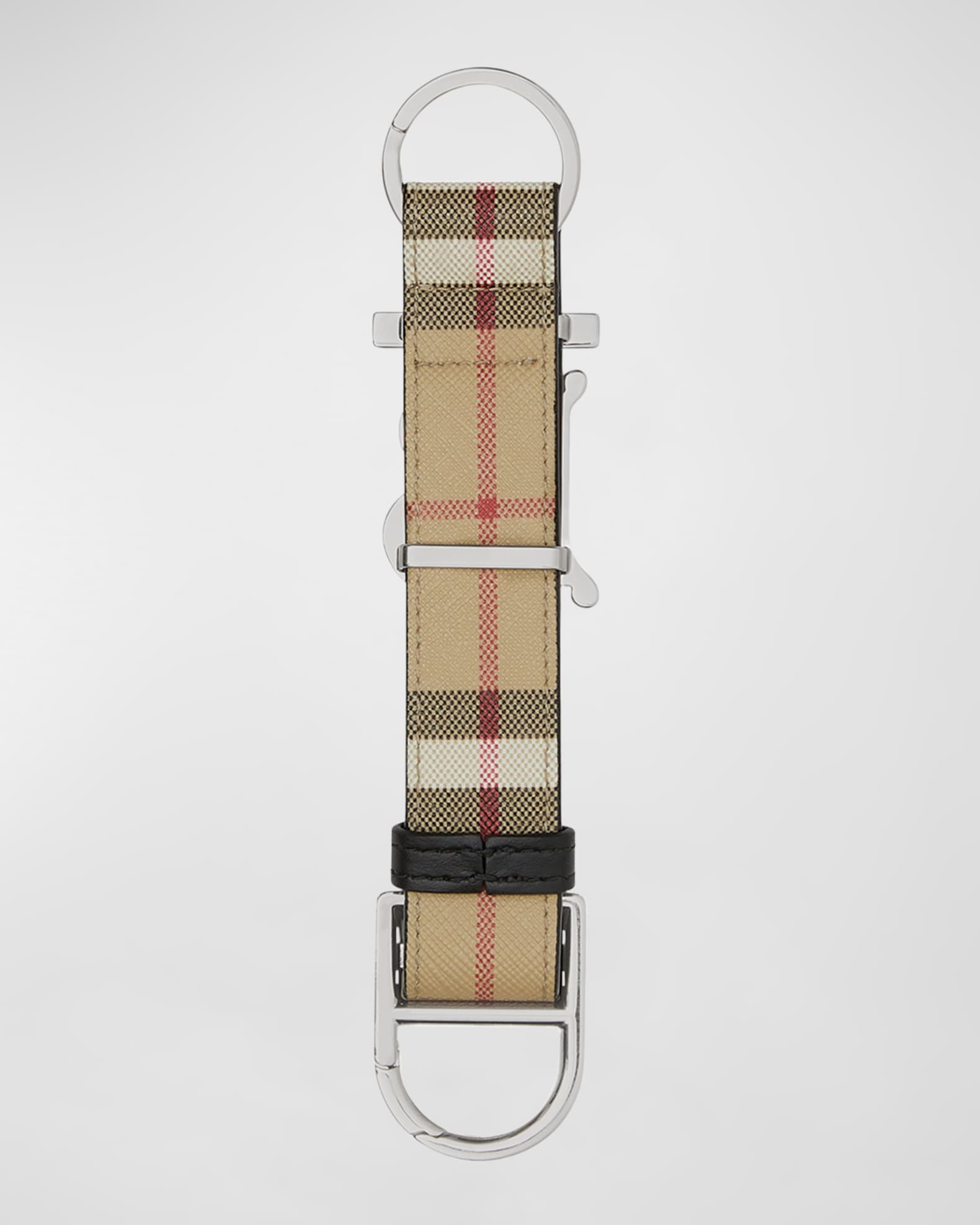 Burberry Men's Vintage Check Monogram Key Ring | Neiman Marcus
