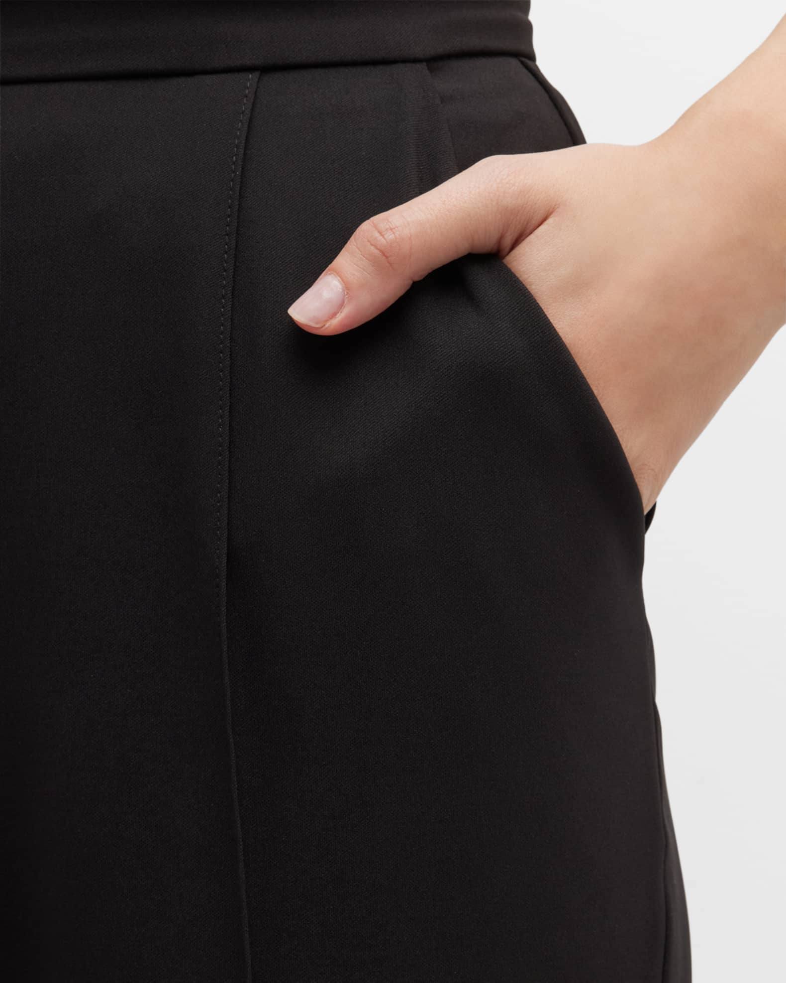 Lavish Alice High-Rise Pintuck Flare Trousers | Neiman Marcus