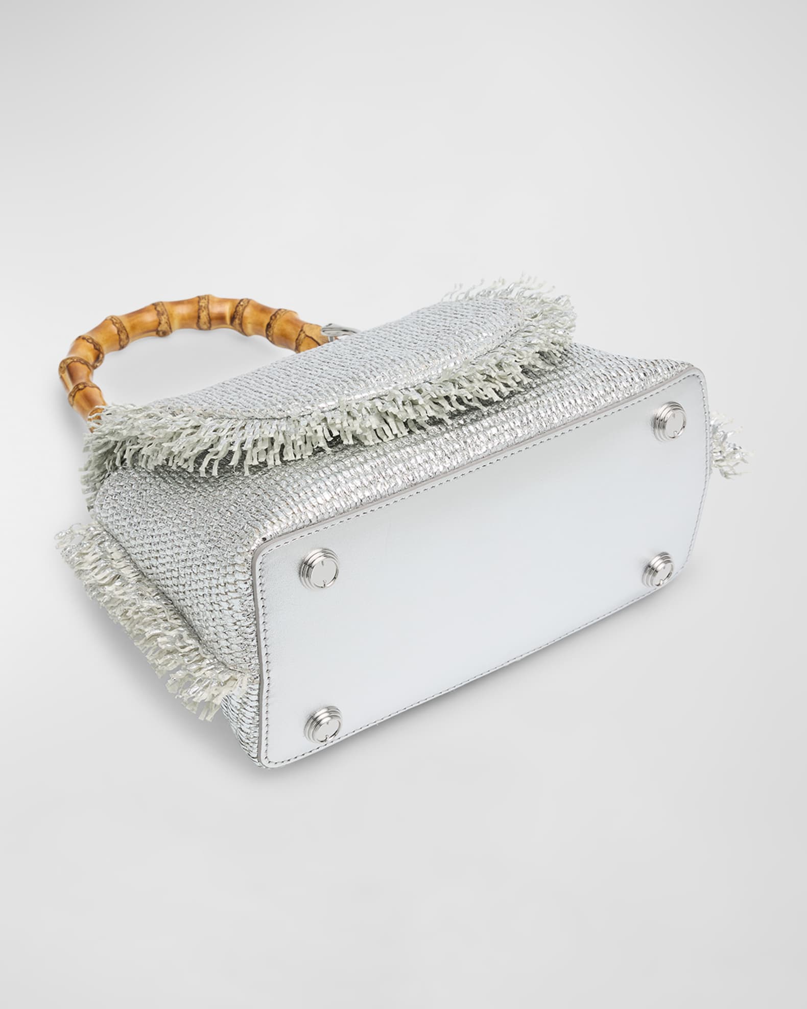 Cult Gaia Ozzy Mini Fringe Metallic Top-Handle Bag | Neiman Marcus
