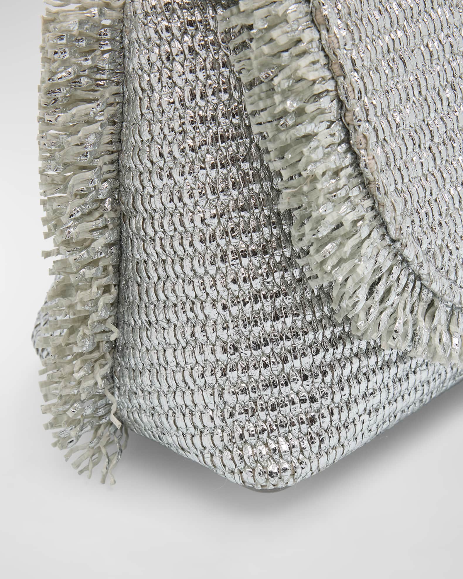 Cult Gaia Ozzy Mini Fringe Metallic Top-Handle Bag | Neiman Marcus