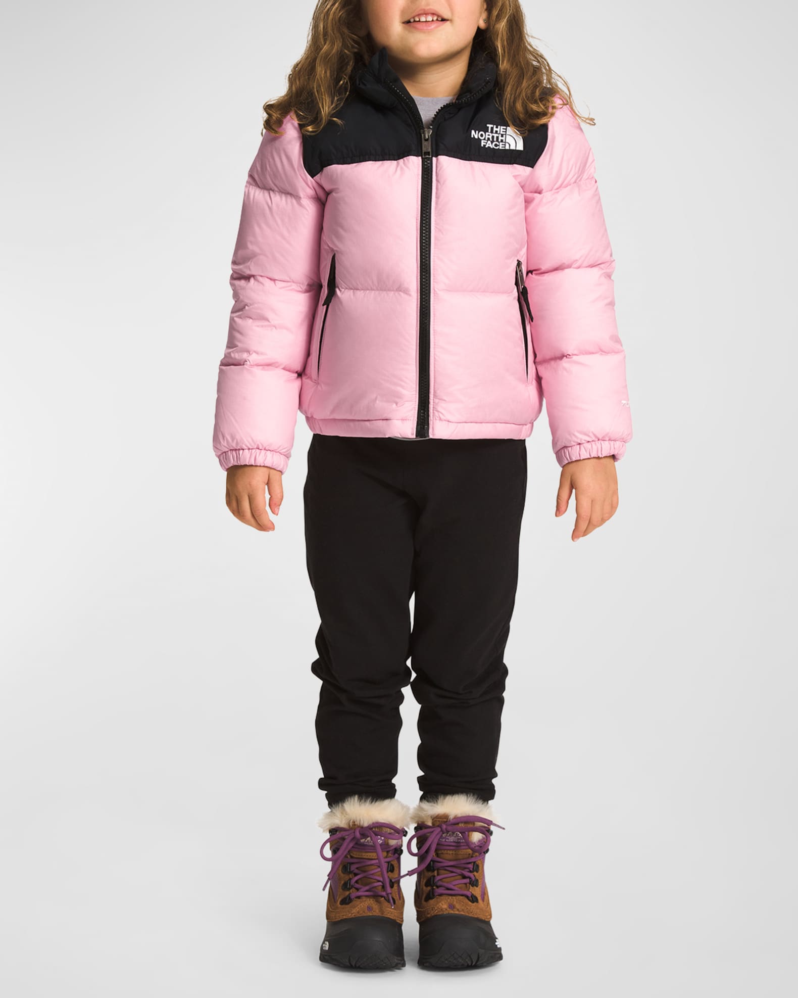 The North Face Girl's Nuptse Retro Colorblock Jacket, Size 2-4 | Neiman ...