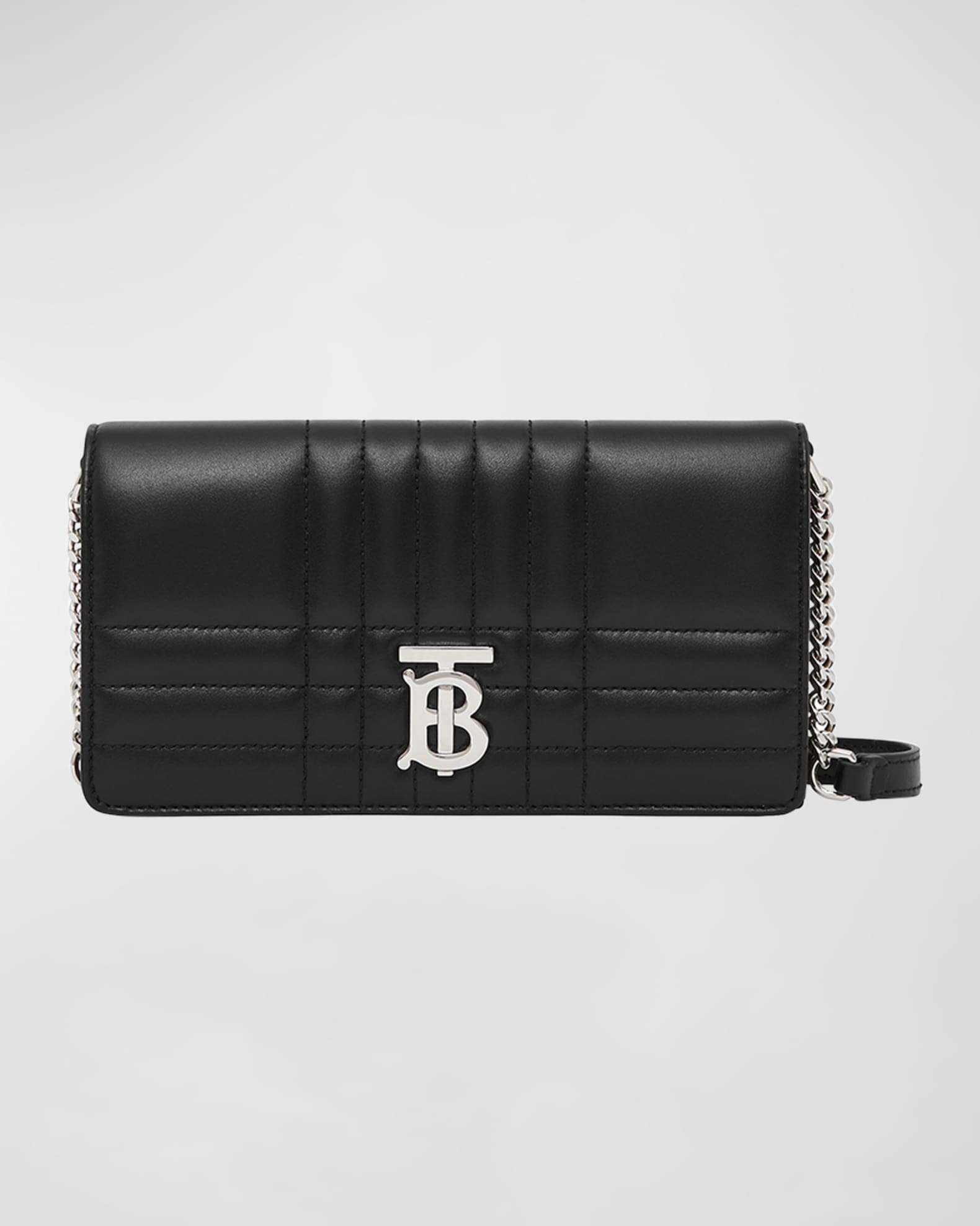Burberry Lola TB Quilted Lambskin Chain Wallet | Neiman Marcus