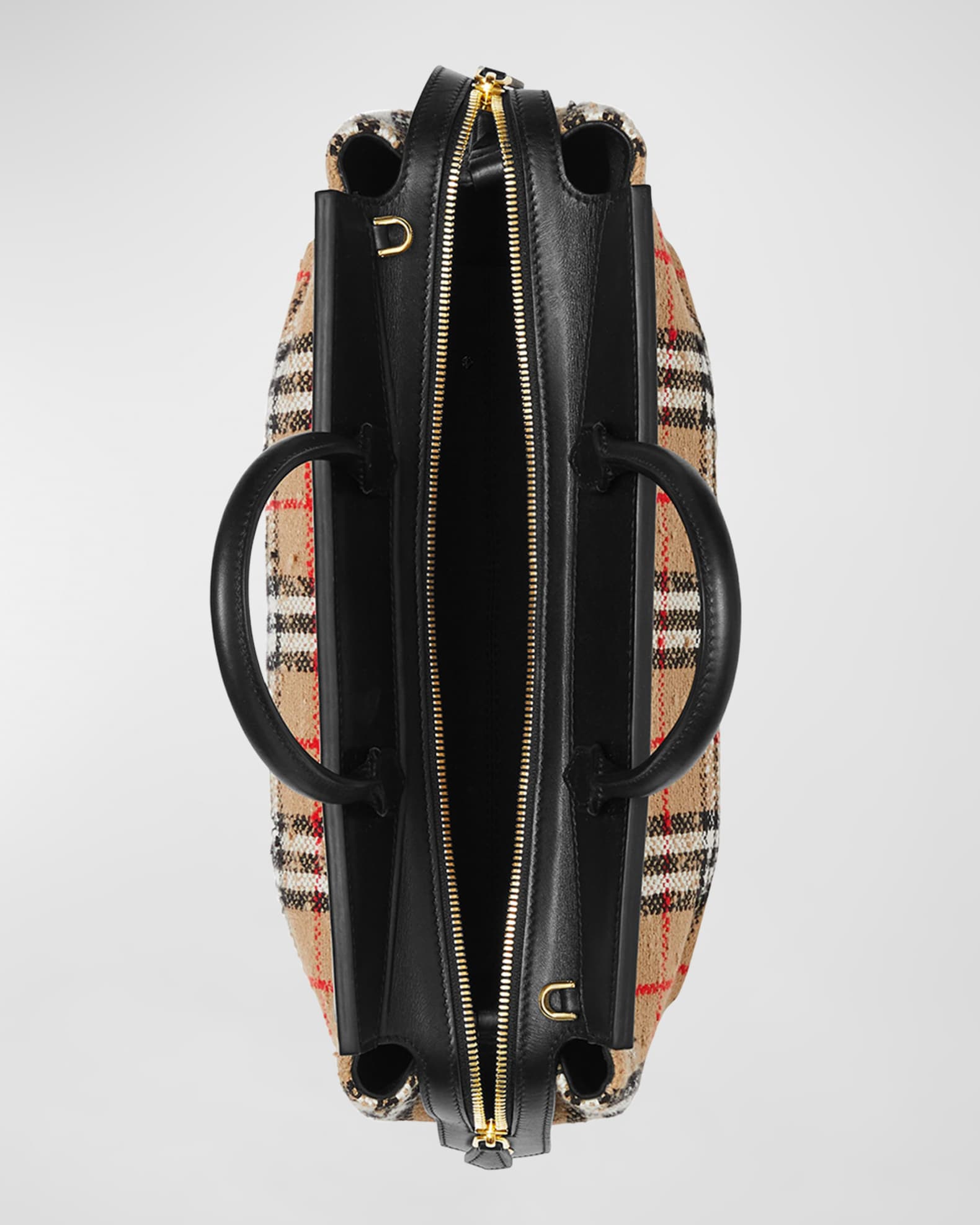Burberry Catherine Vintage Check Boucle Top-Handle Bag | Neiman Marcus