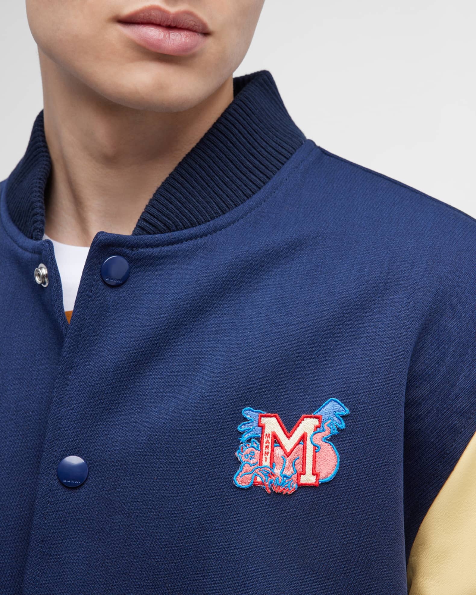 Marni Men's Bicolor Varsity Jacket | Neiman Marcus