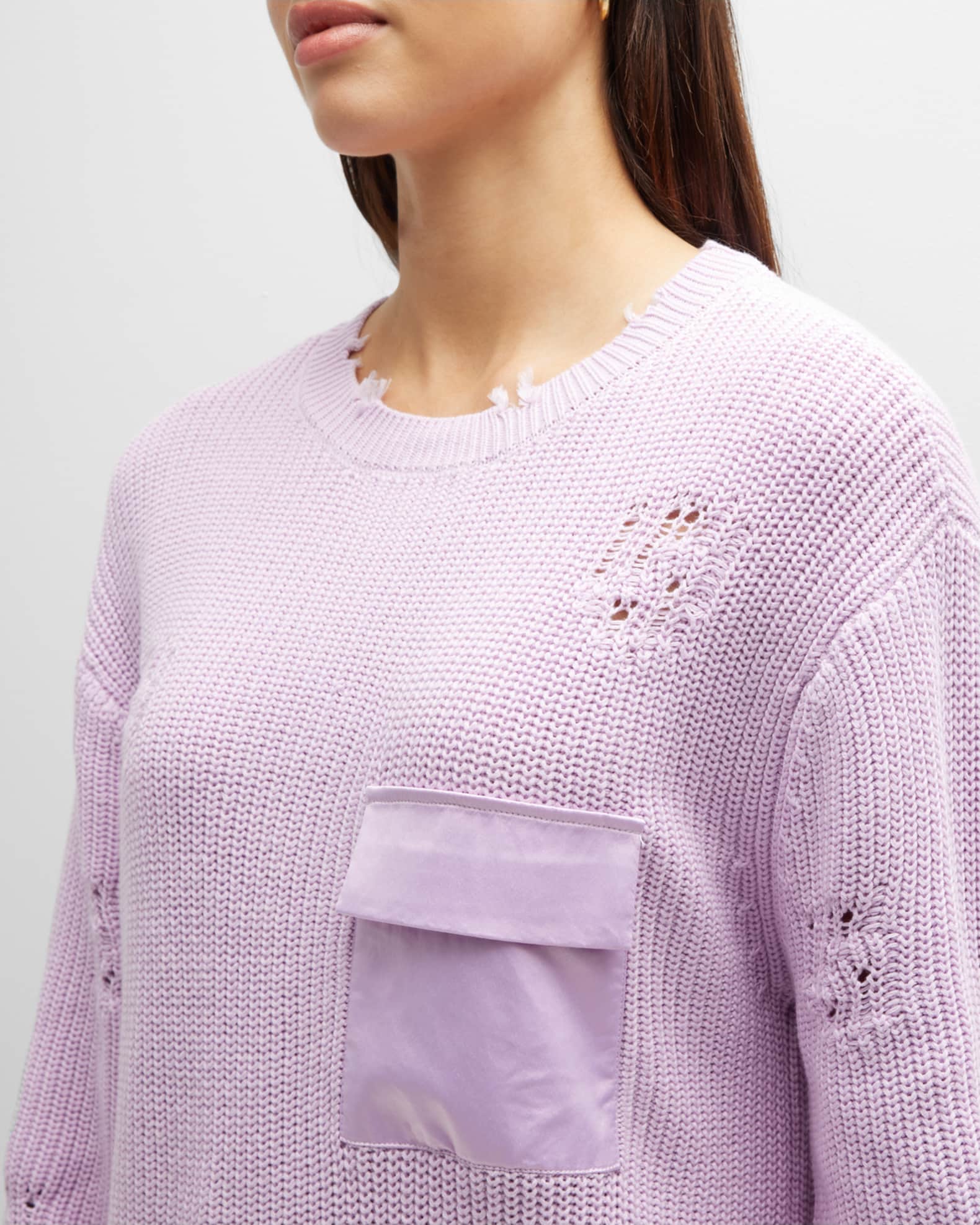 SER.O.YA Devin Distressed Oversized Sweater | Neiman Marcus