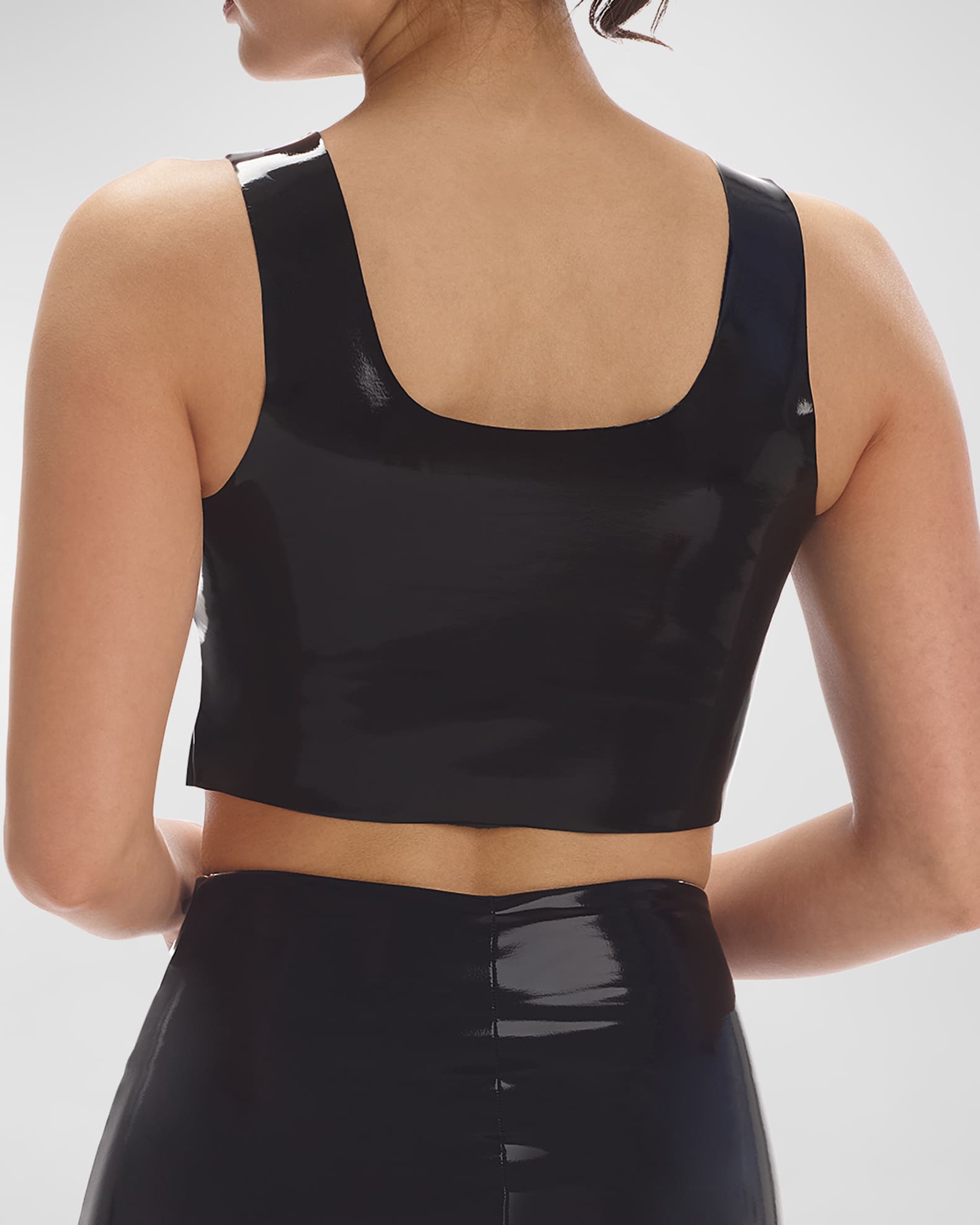 Commando Faux Patent Leather Crop Top | Neiman Marcus