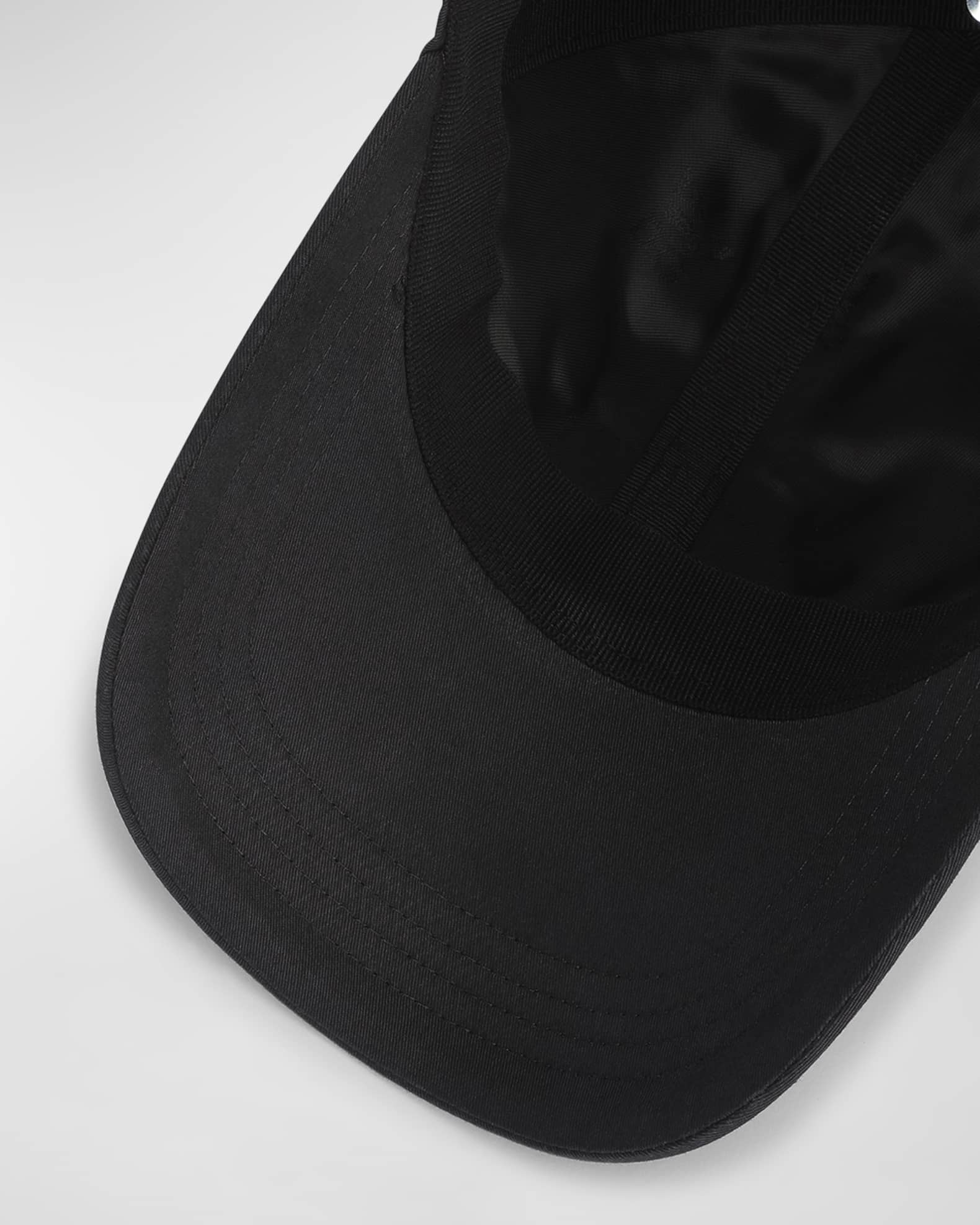 Dolce&Gabbana Men's Logo Plaque Cotton-Stretch Baseball Cap | Neiman Marcus