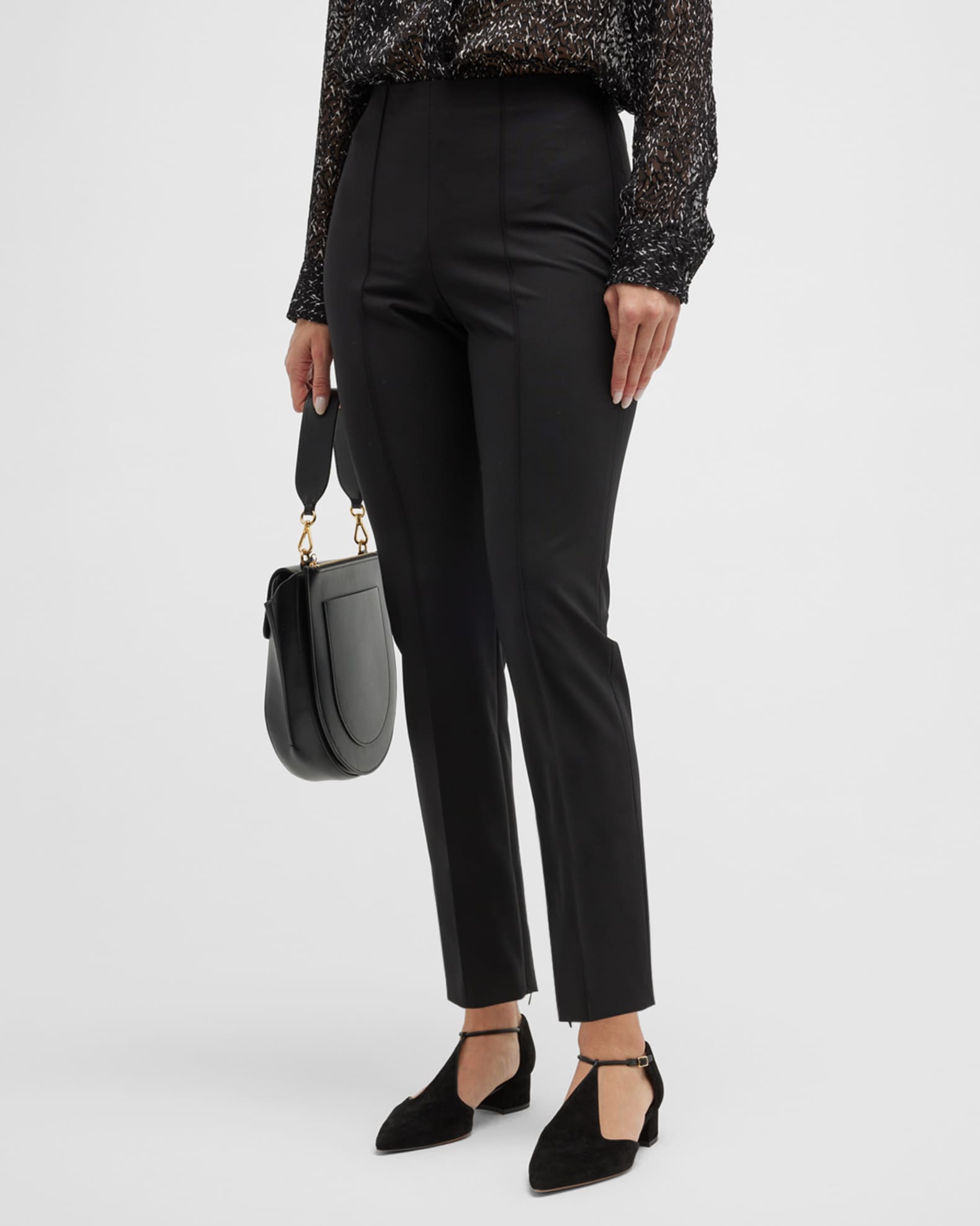Theory Pintuck-Front Suit Pants | Neiman Marcus
