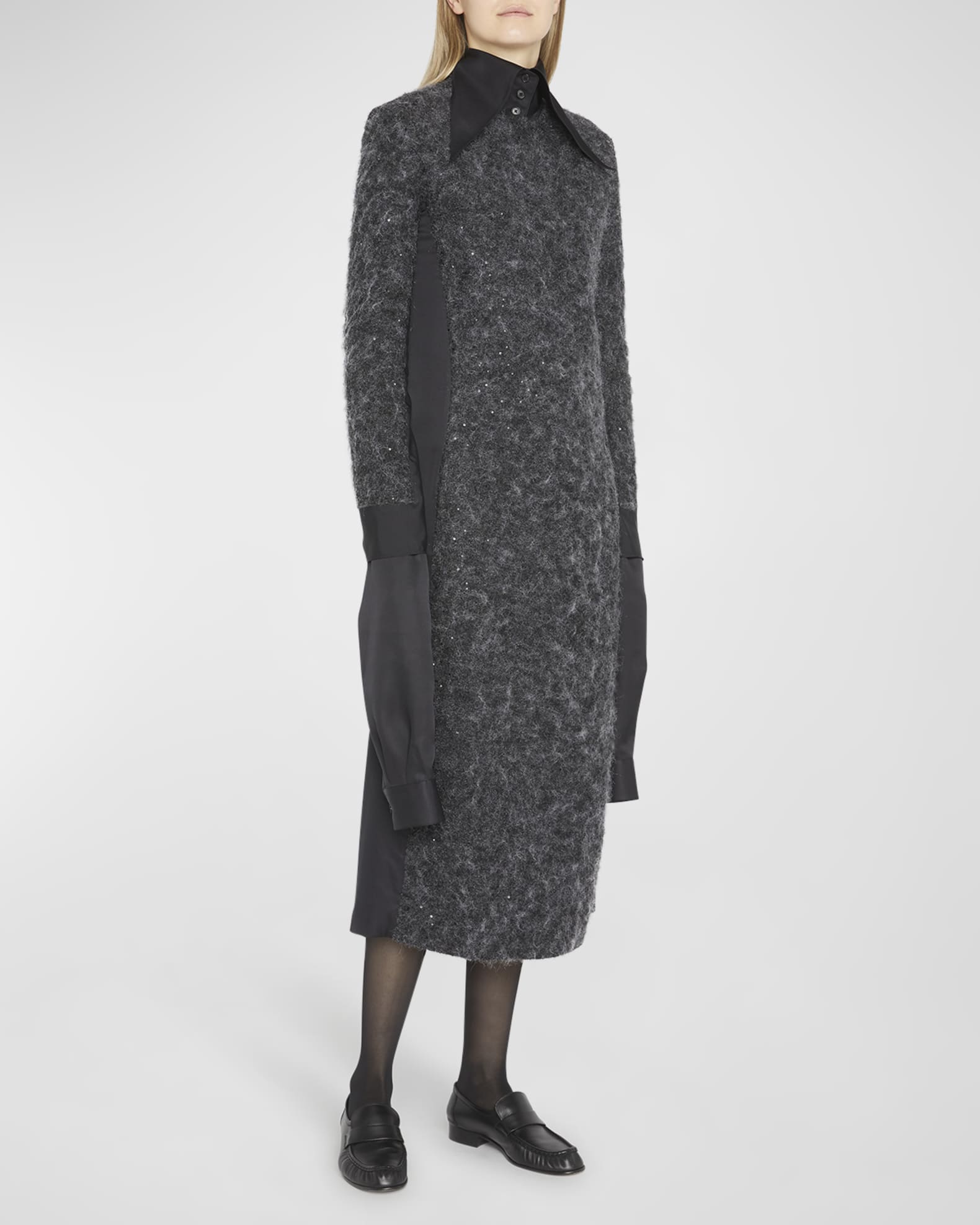 THE ROW Amaranth Paillette Knit Midi Dress | Neiman Marcus