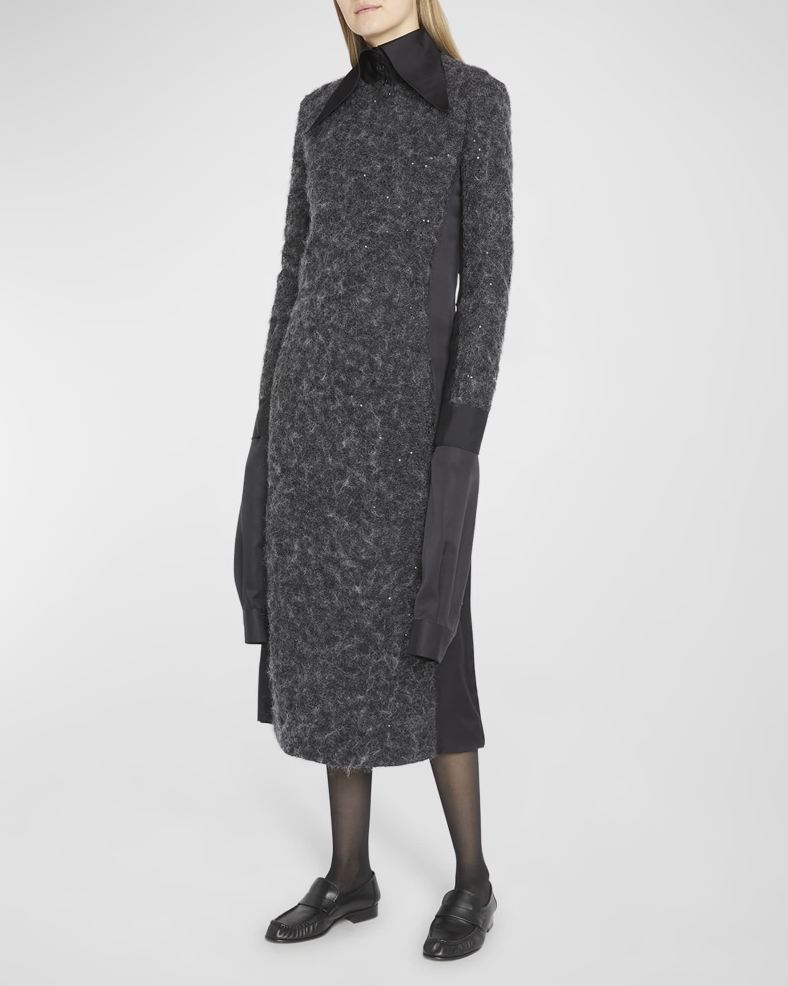 THE ROW Amaranth Paillette Knit Midi Dress | Neiman Marcus