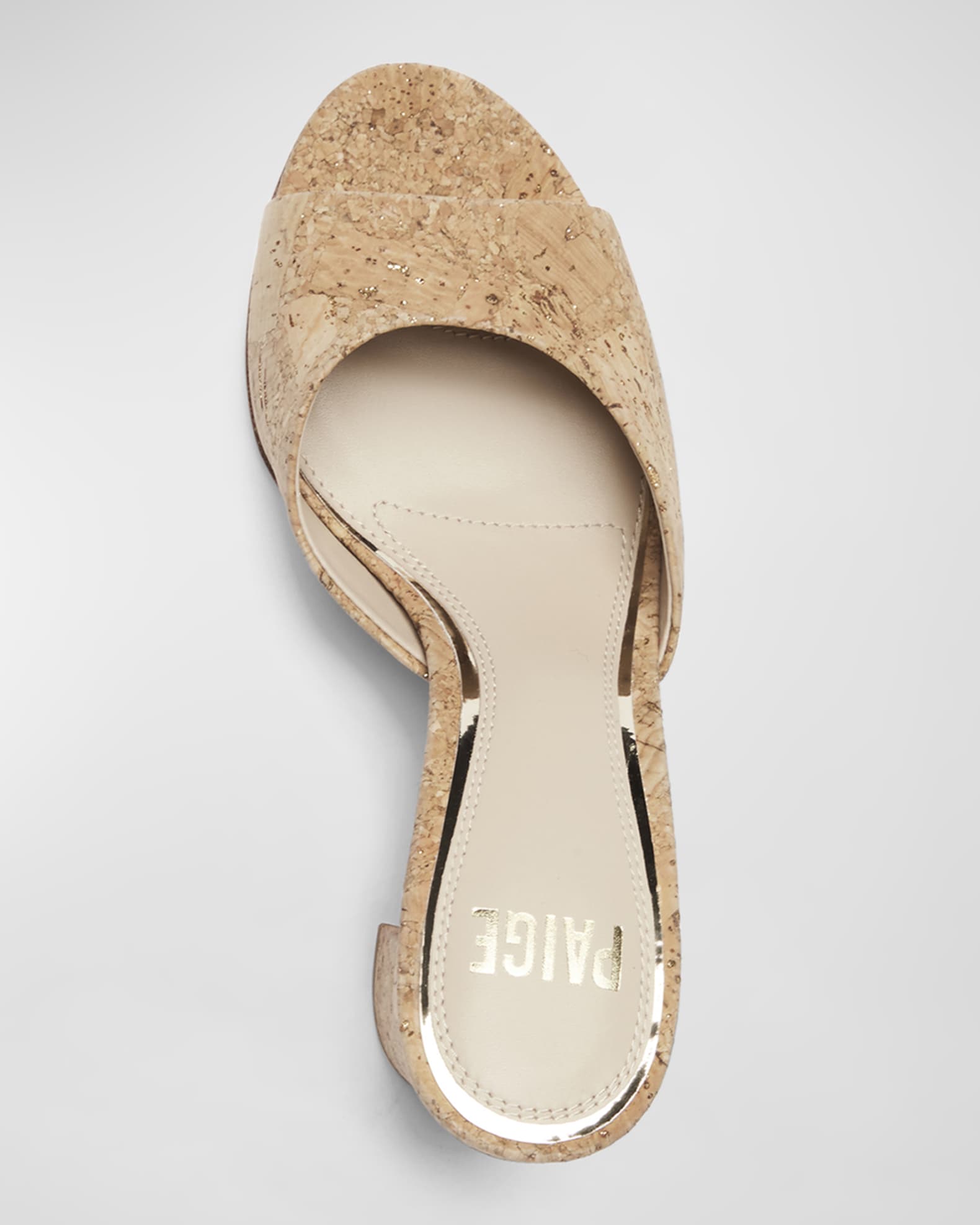 PAIGE Sloane Cork Mule Sandals | Neiman Marcus