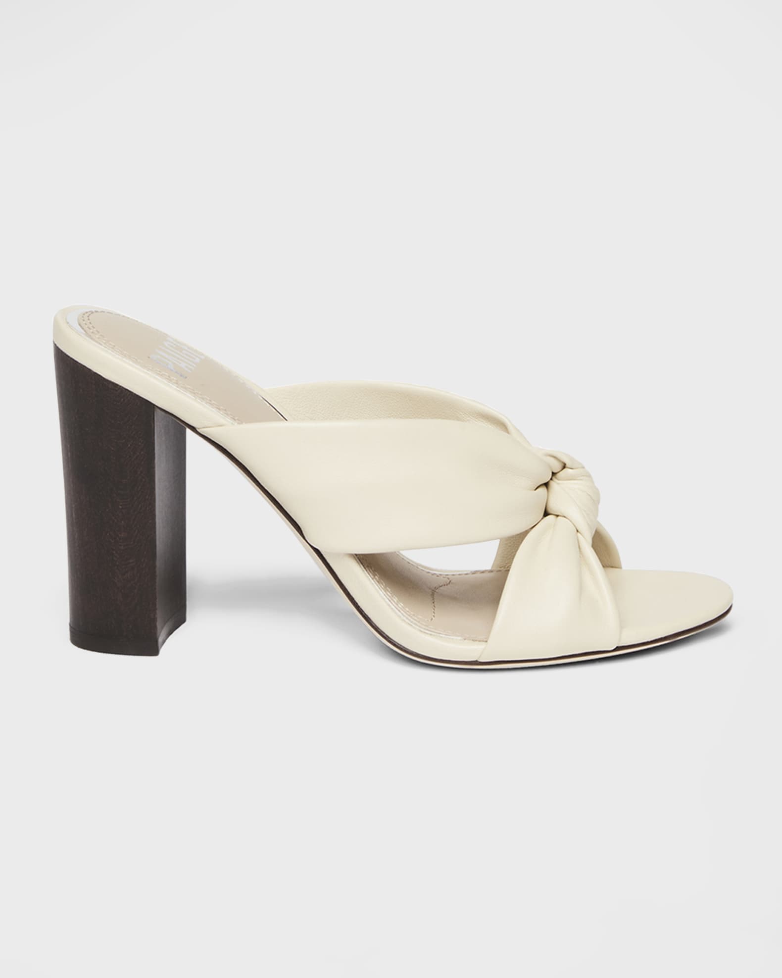 PAIGE Sabina Knotted Leather Mule Sandals | Neiman Marcus