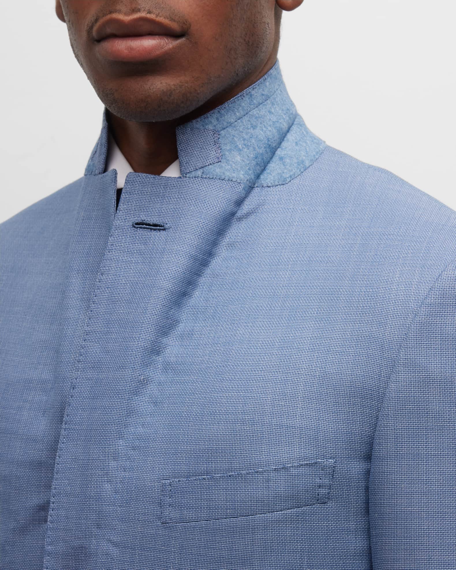 Brioni Men's Textured Solid Wool-Blend Suit | Neiman Marcus