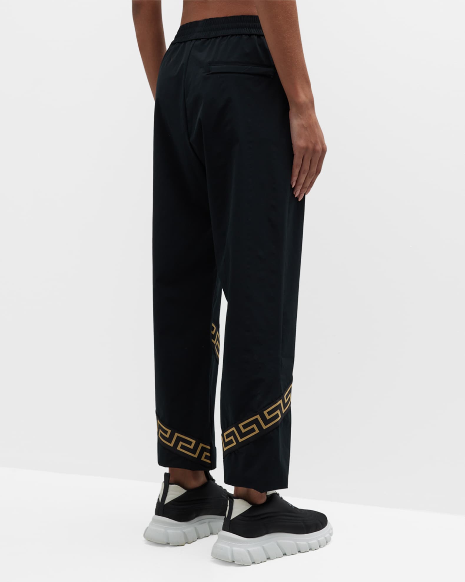 Versace Greca Drawstring Track Pants | Neiman Marcus