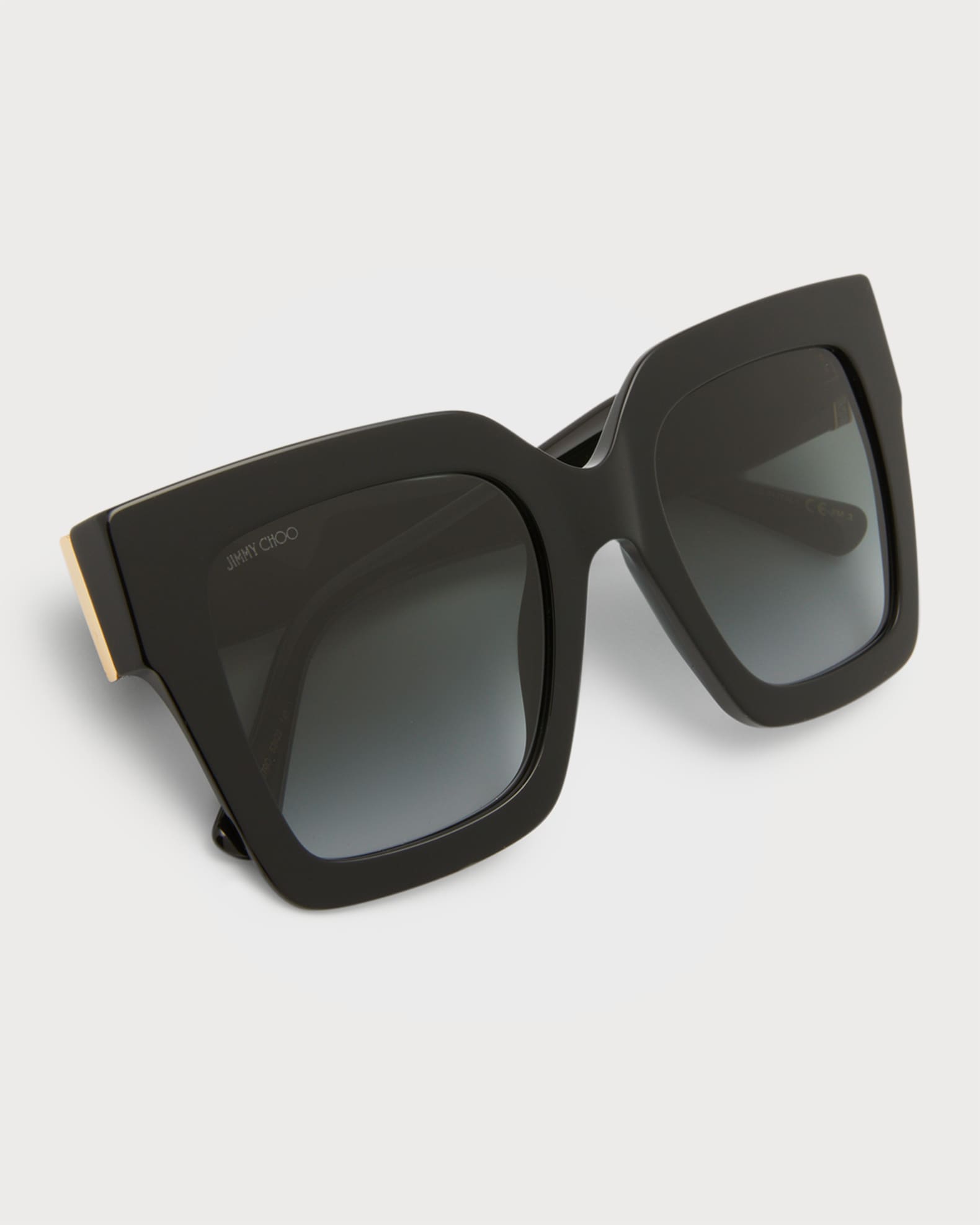 Jimmy Choo Edna Glitter Square Acetate Sunglasses | Neiman Marcus