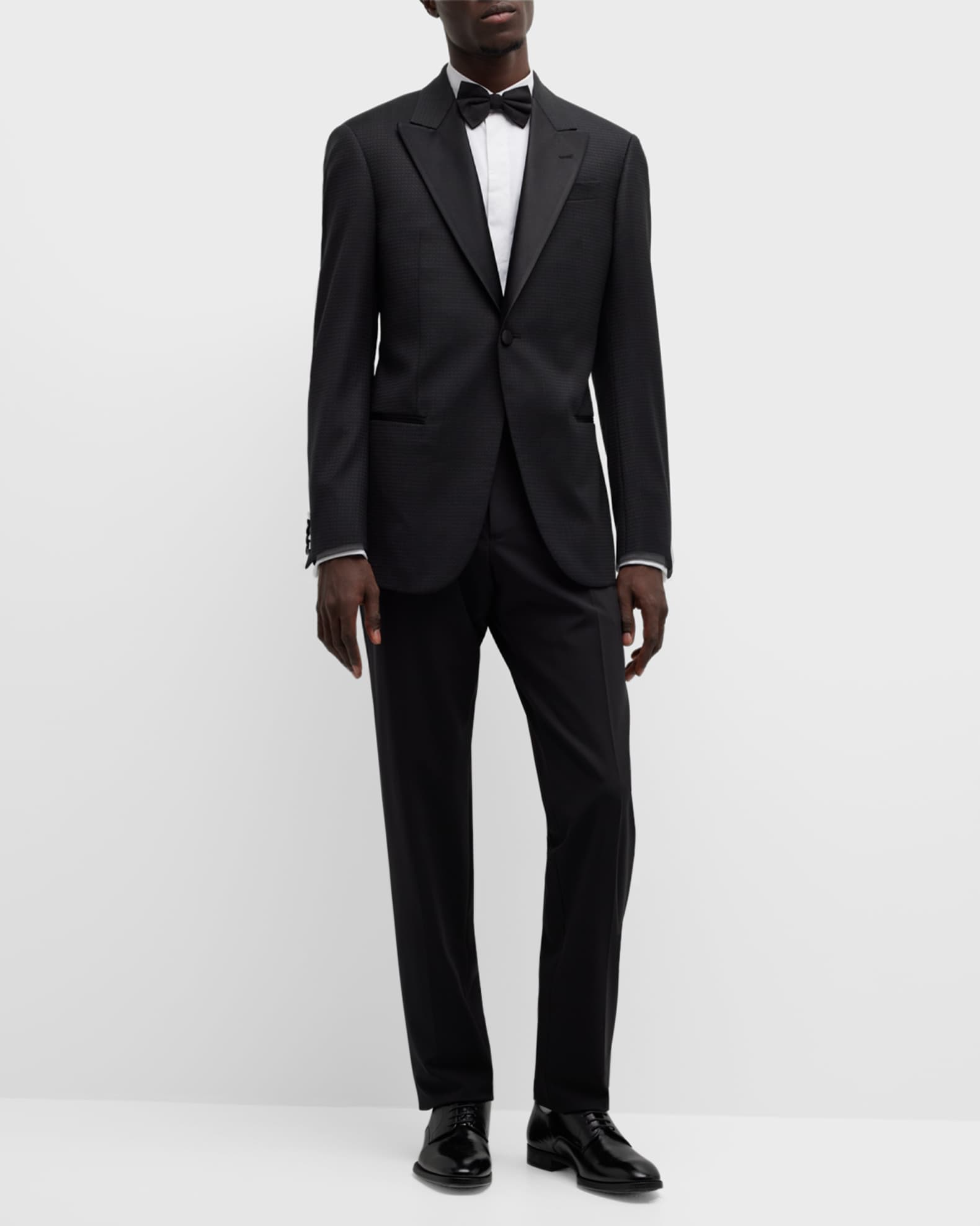 Emporio Armani Men's Tonal Patterned Dinner Jacket | Neiman Marcus