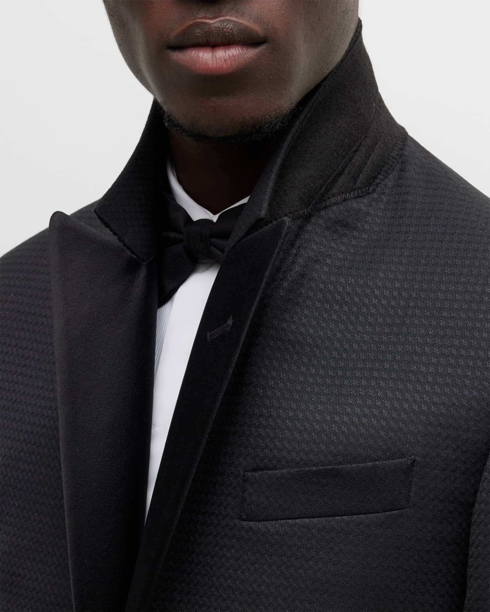 Emporio Armani Men's Tonal Patterned Dinner Jacket | Neiman Marcus