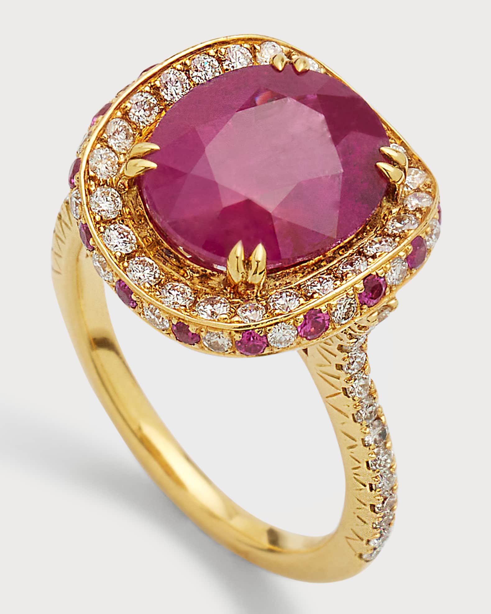 Alexander Laut 18K Ruby and Diamond Ring, Size 6.5 | Neiman Marcus