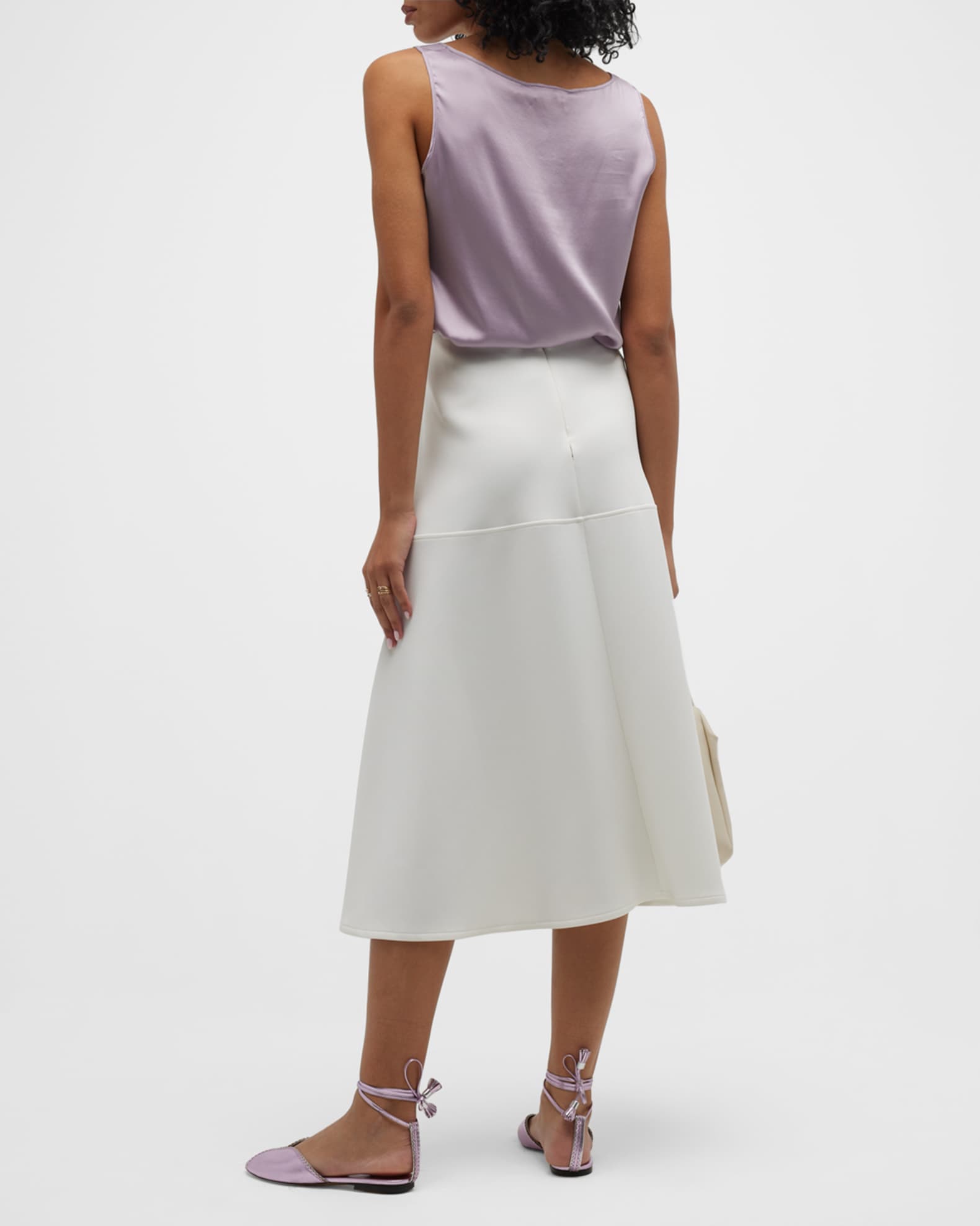 Max Mara Leisure Frine A-Line Jersey Midi Skirt | Neiman Marcus