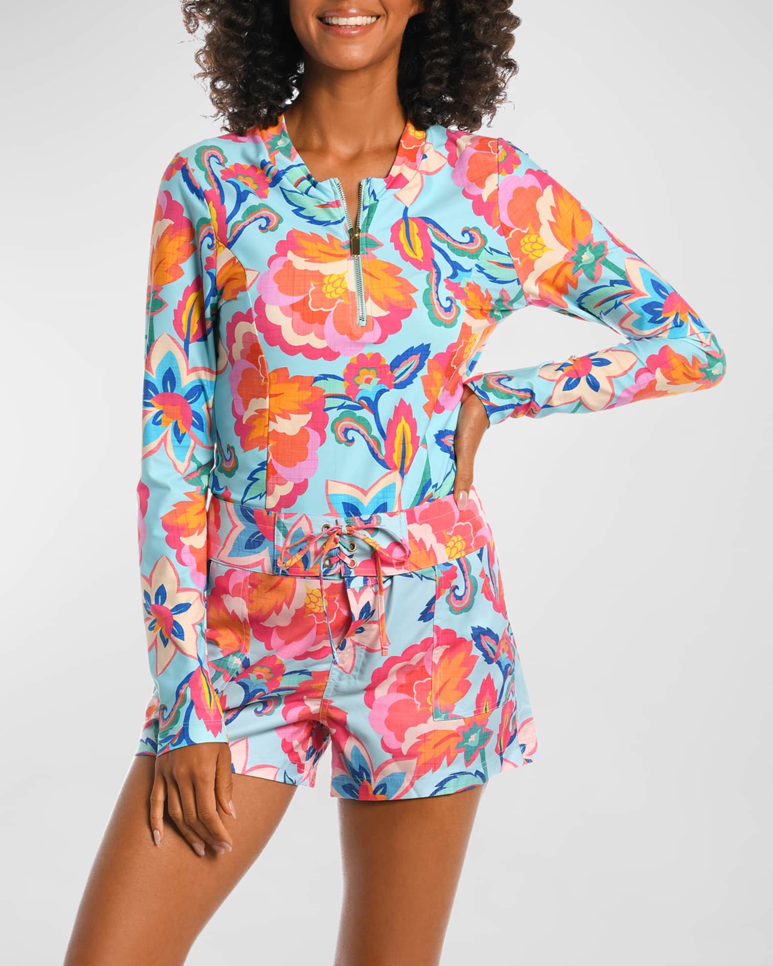 Breezy Rashguard Swimsuit | Neiman Marcus