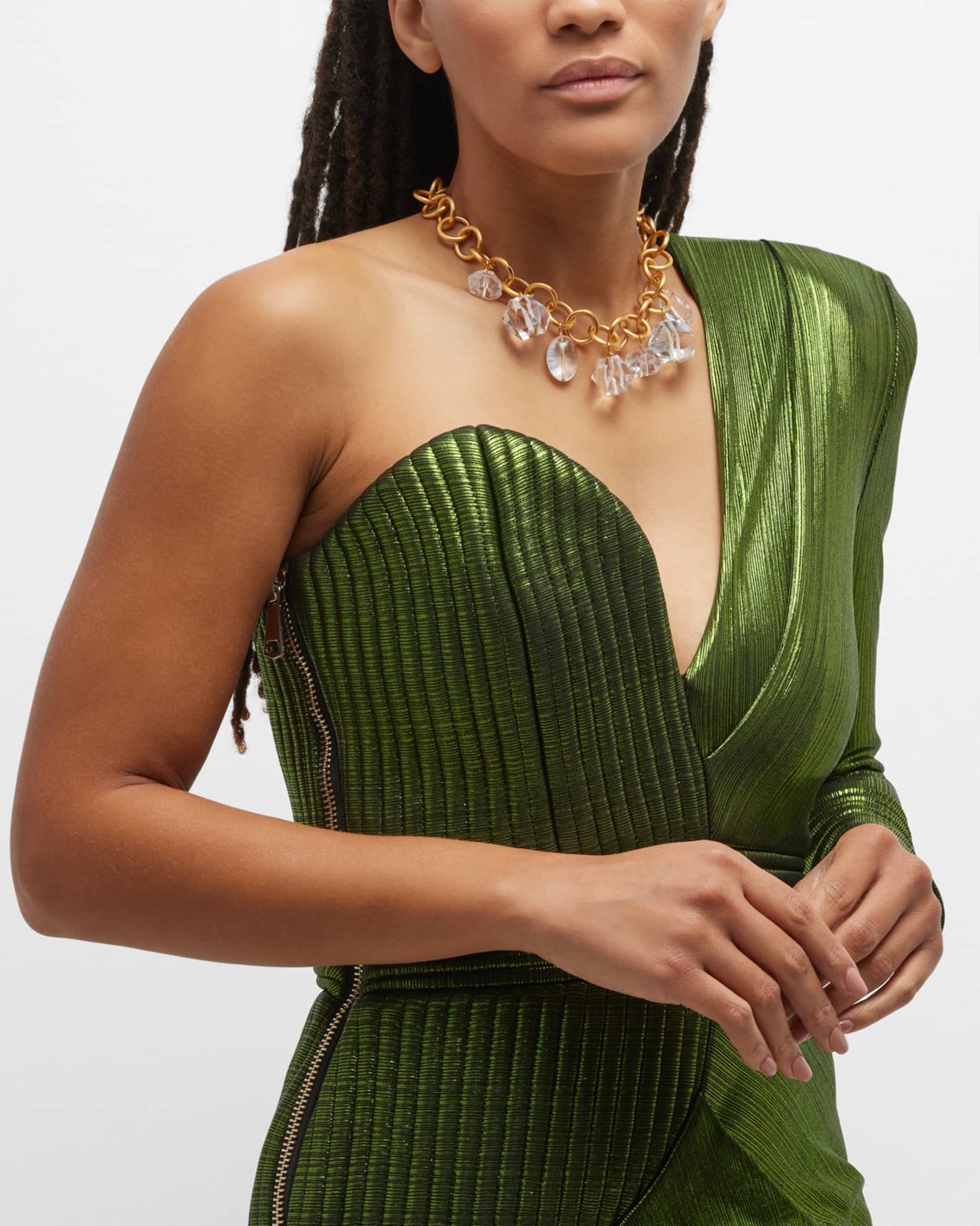 NEST Jewelry Crystal Nugget Charm Necklace | Neiman Marcus