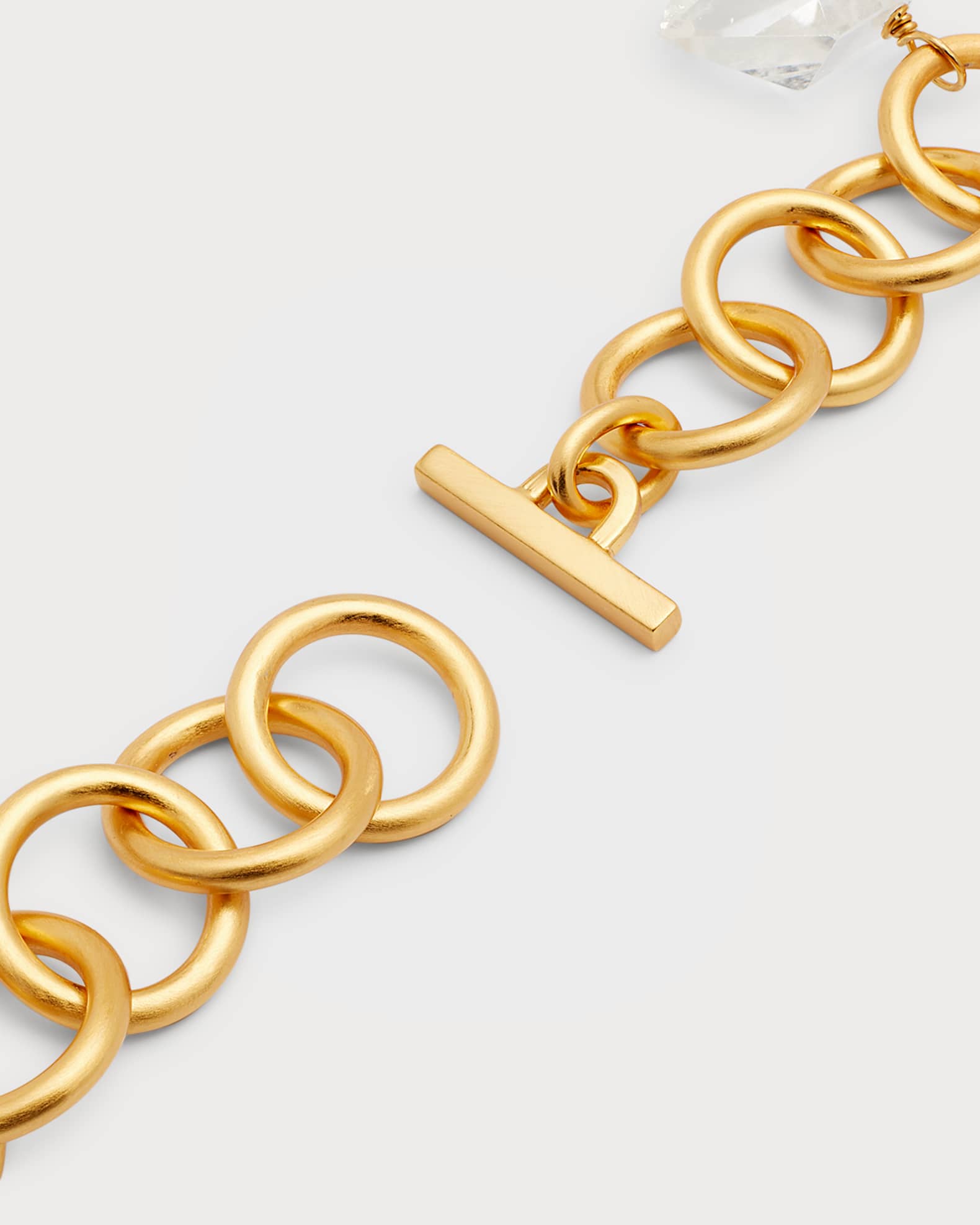 NEST Jewelry 24k Gold-Plated Crystal Nugget Charm Bracelet | Neiman Marcus