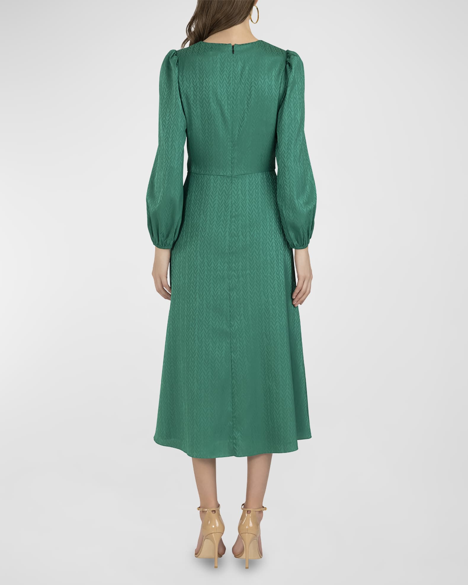Shoshanna Marie Cascading Ruffle Midi Dress | Neiman Marcus