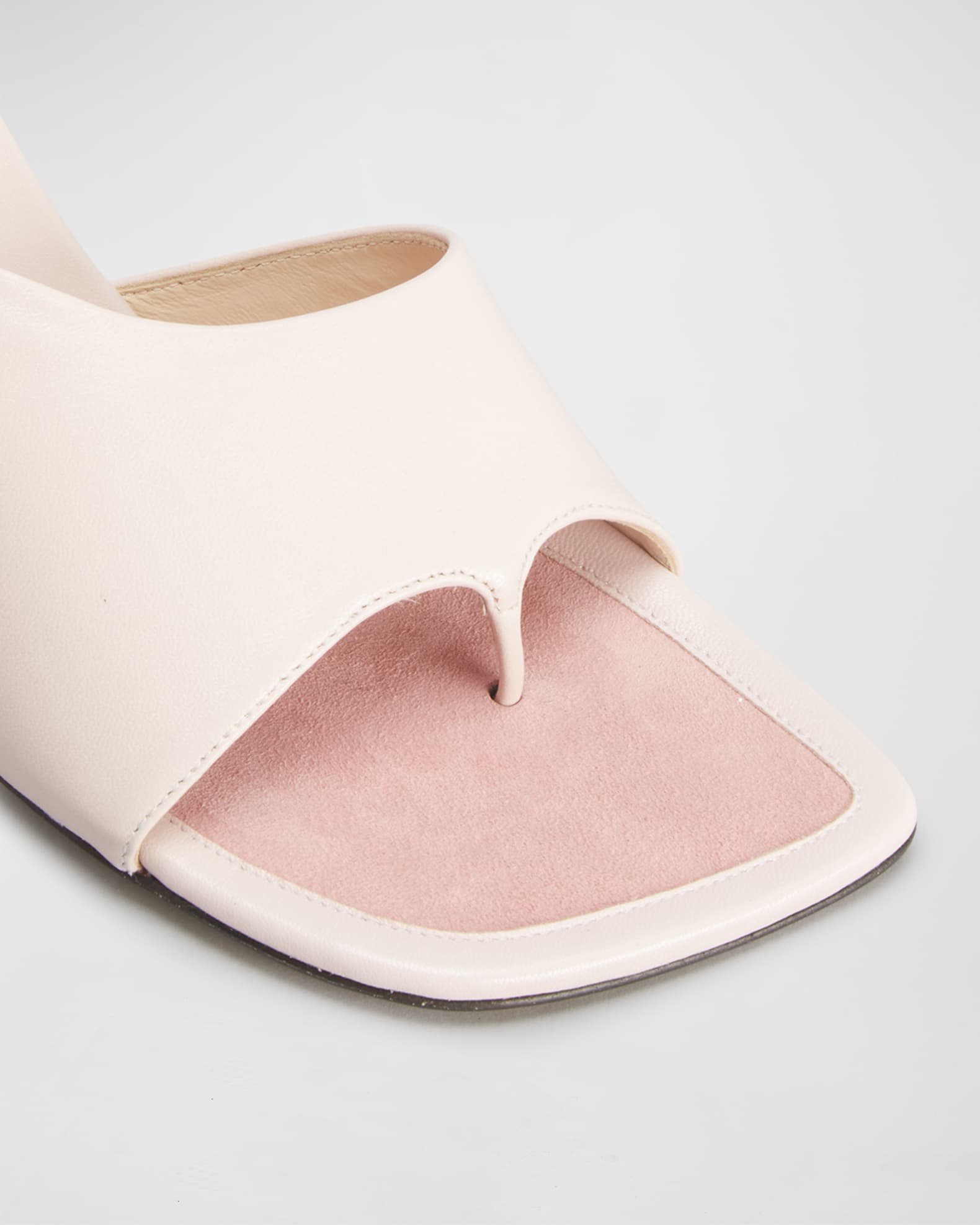 Wandler Julio Leather Asymmetrical Mule Sandals | Neiman Marcus