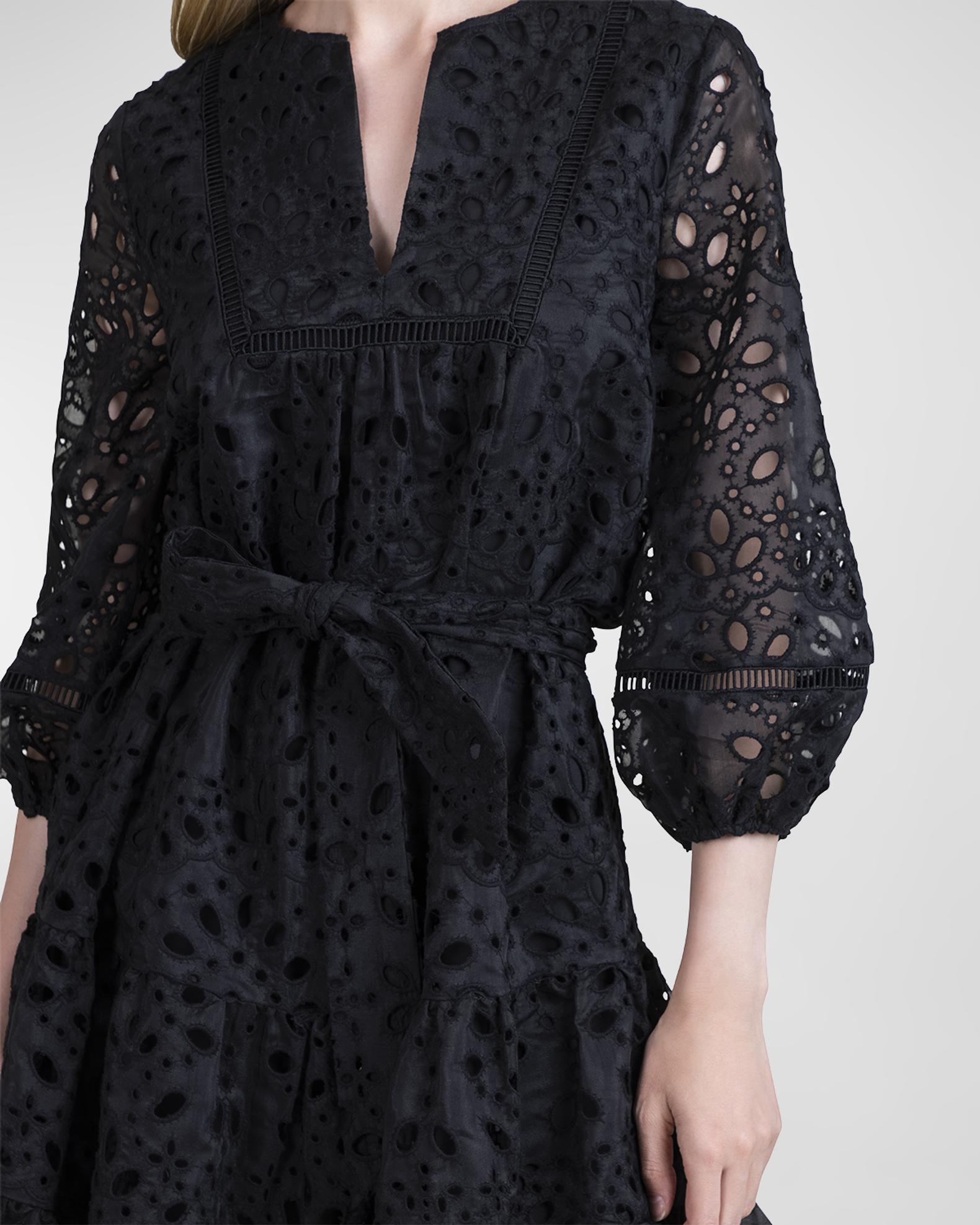 Shoshanna Shia Embroidered Eyelet Mini Dress | Neiman Marcus