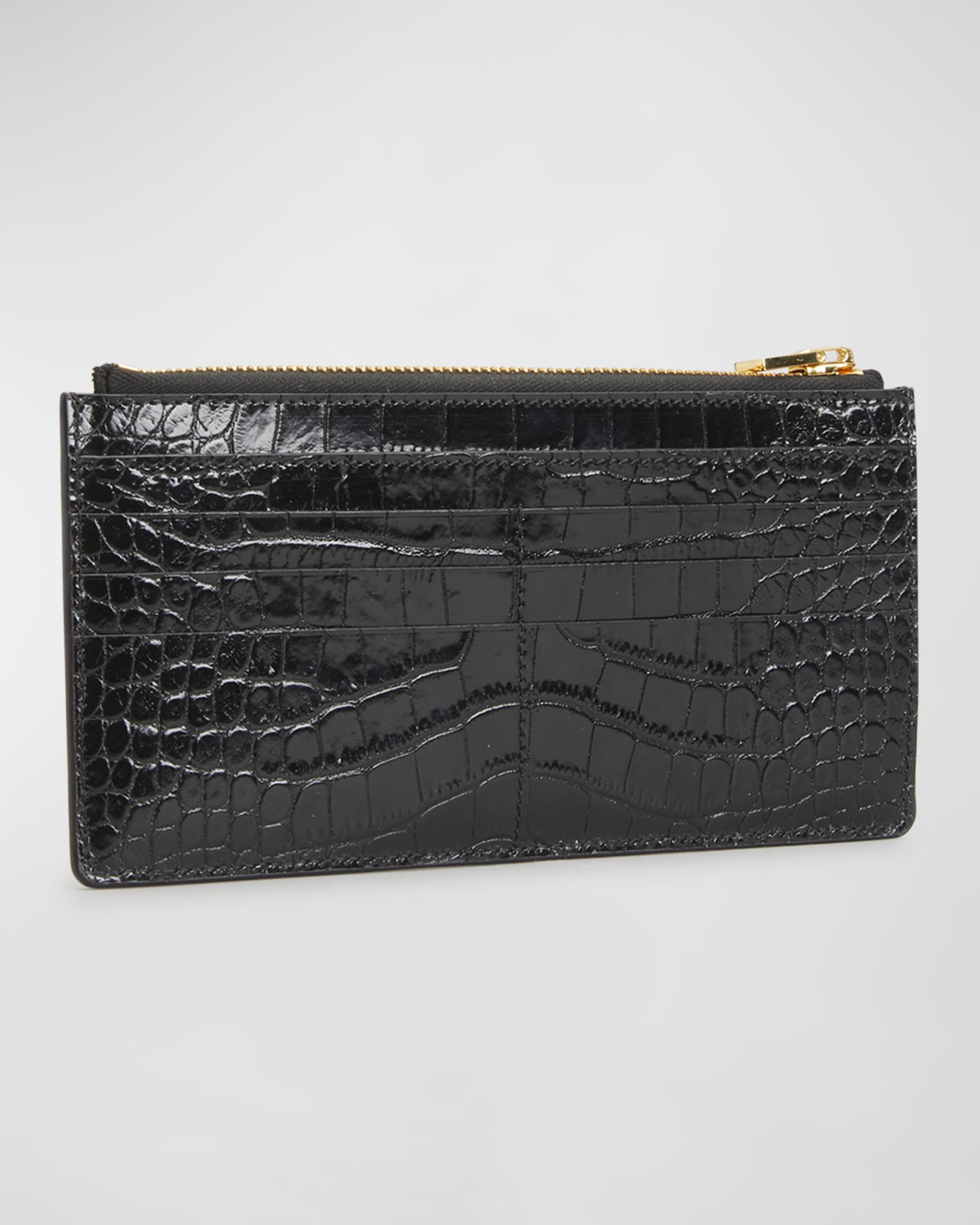 TOM FORD TF Multifunctional Wallet in Stamped Croc Leather | Neiman Marcus