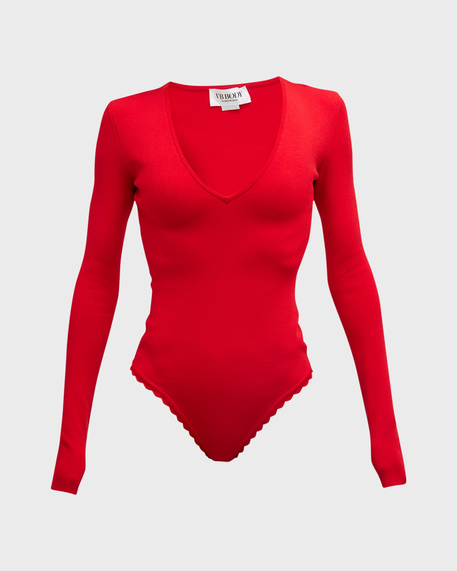 Victoria Beckham VB Body Deep V-Neck Bodysuit | Neiman Marcus