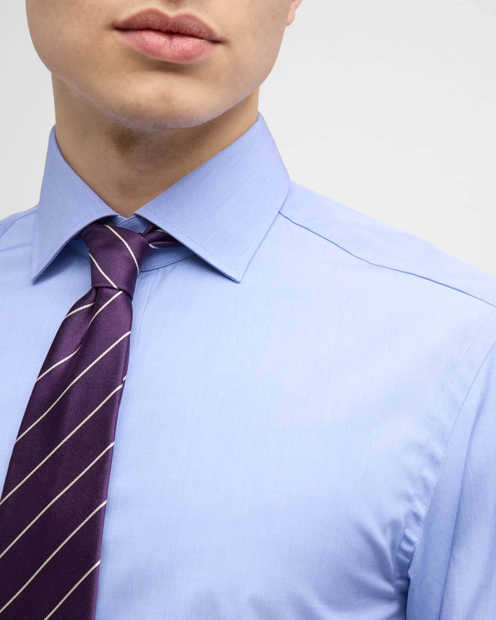 Ralph Lauren Purple Label Men's Aston Solid Dress Shirt | Neiman Marcus