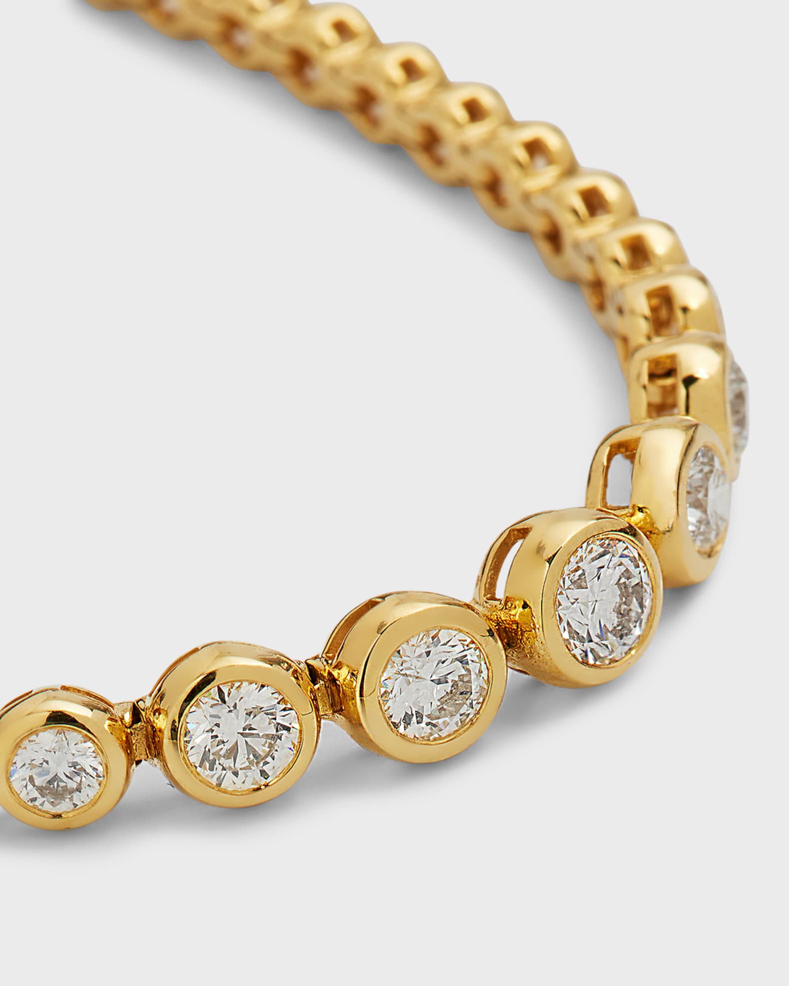 Cassidy Diamonds 18K Adjustable Diamond Bezel Bracelet | Neiman Marcus