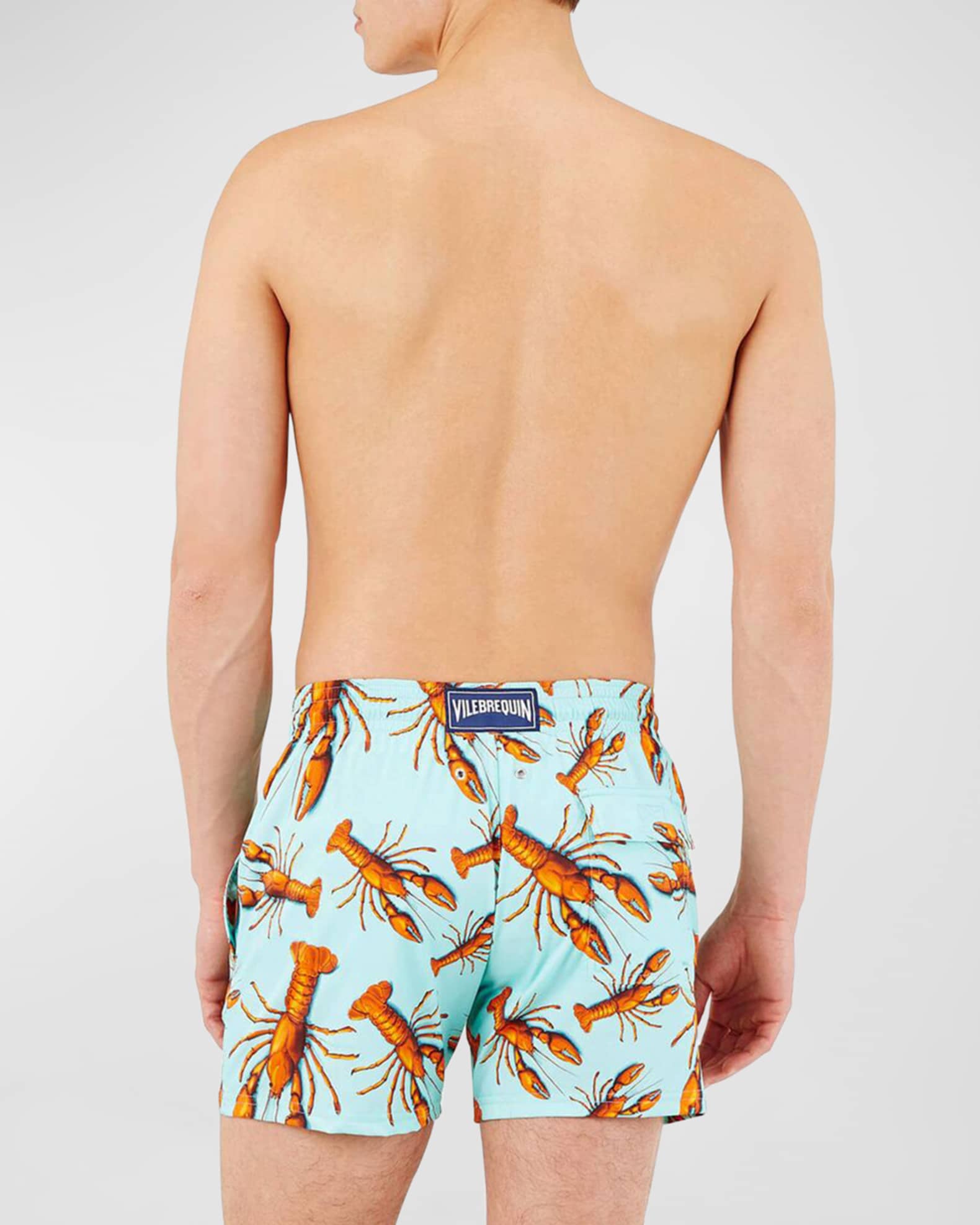 Vilebrequin Mens Moorise Lobster Print Swim Trunks Neiman Marcus