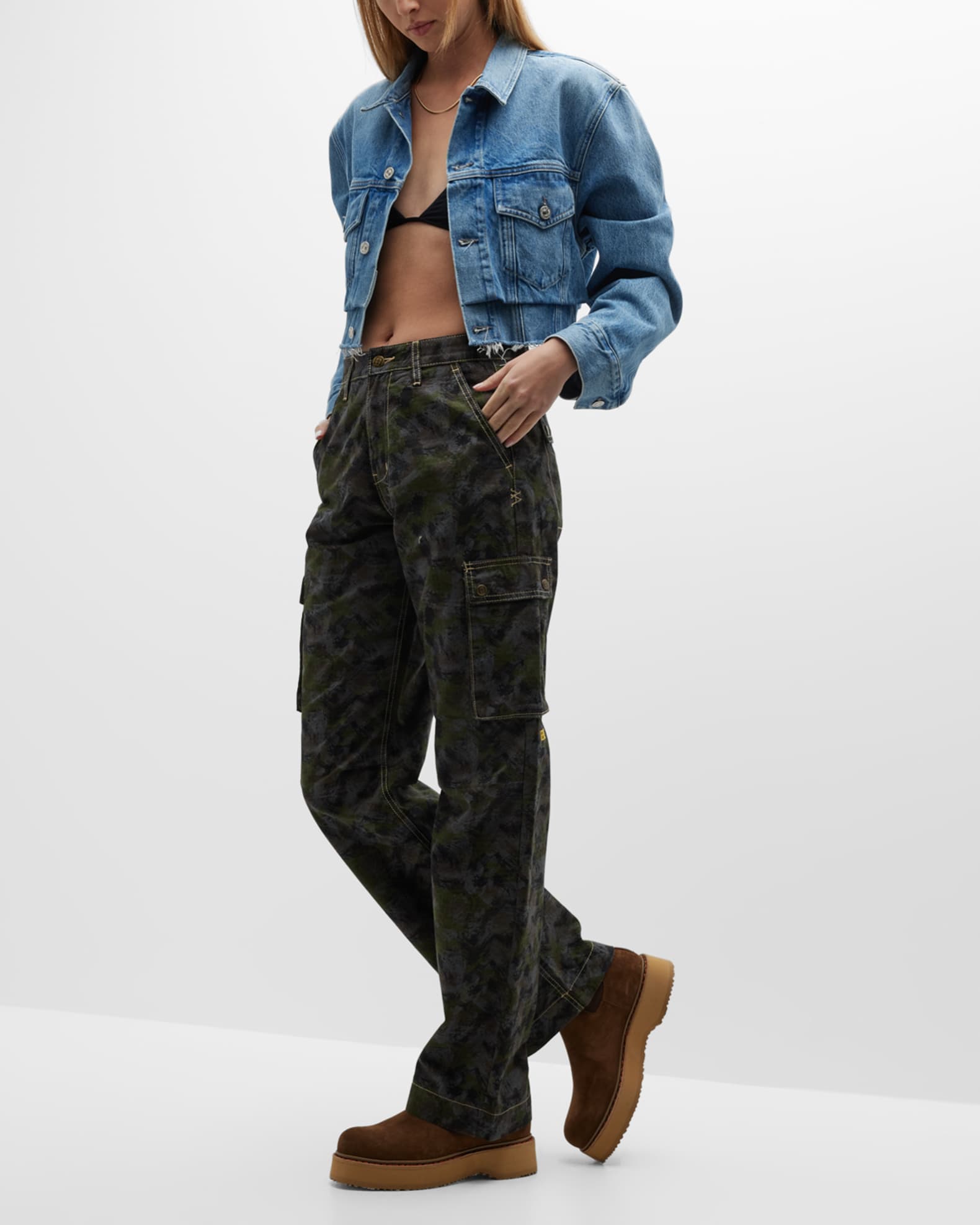 Ksubi Squad Straight-Leg Camouflage Cargo Pants | Neiman Marcus