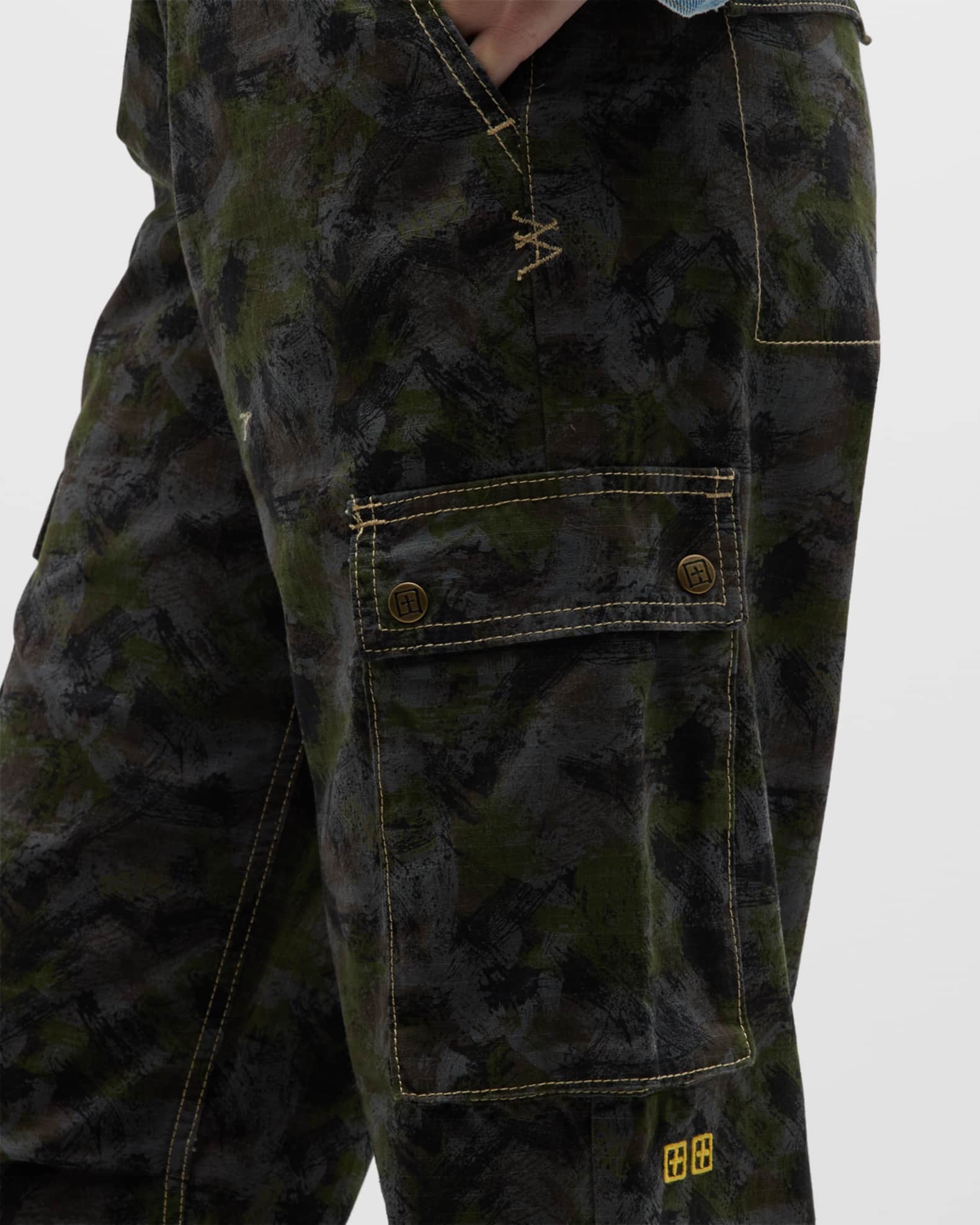 Ksubi Squad Straight-Leg Camouflage Cargo Pants | Neiman Marcus