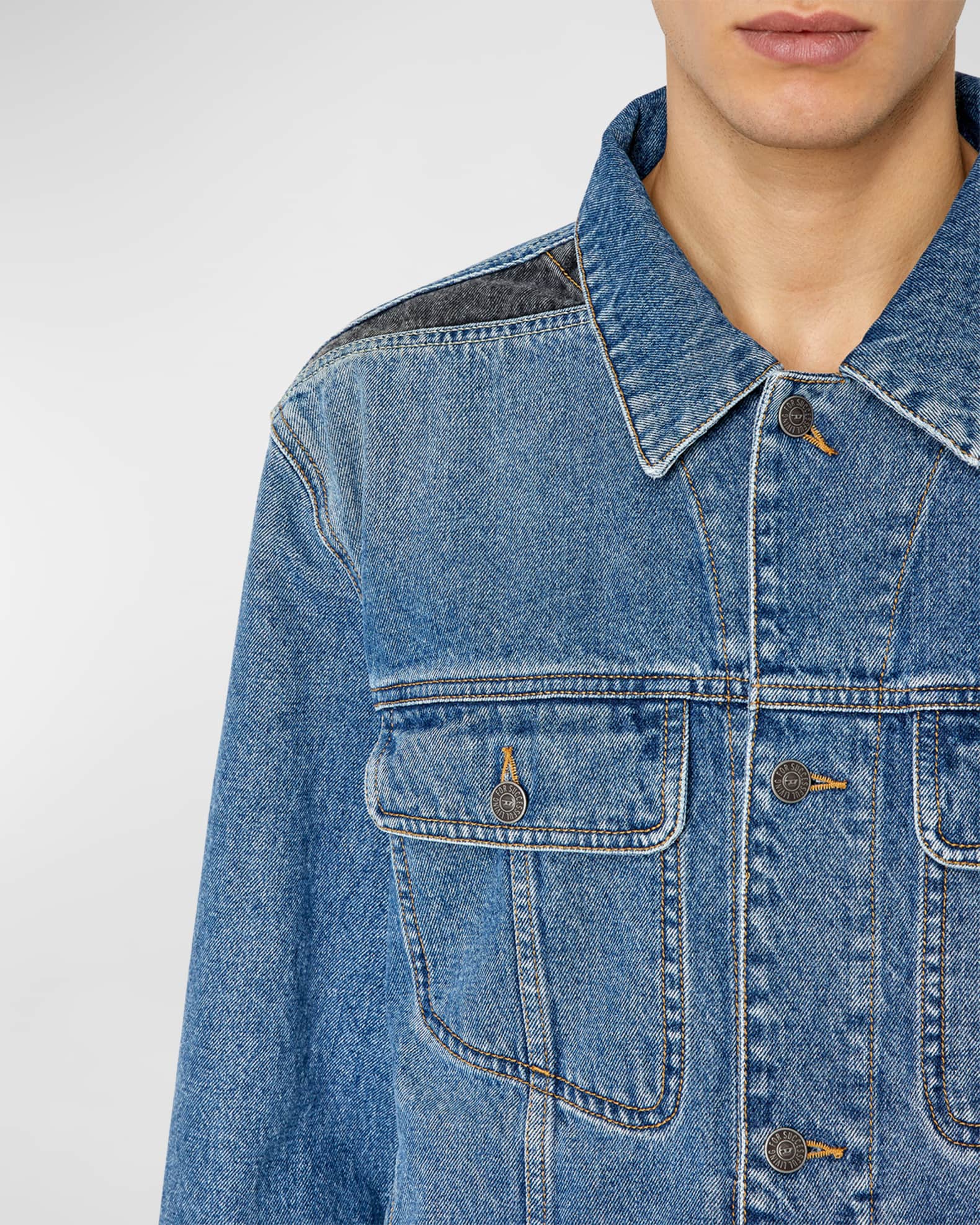 Diesel Men's D-Barcy-Rs Denim Trucker Jacket | Neiman Marcus