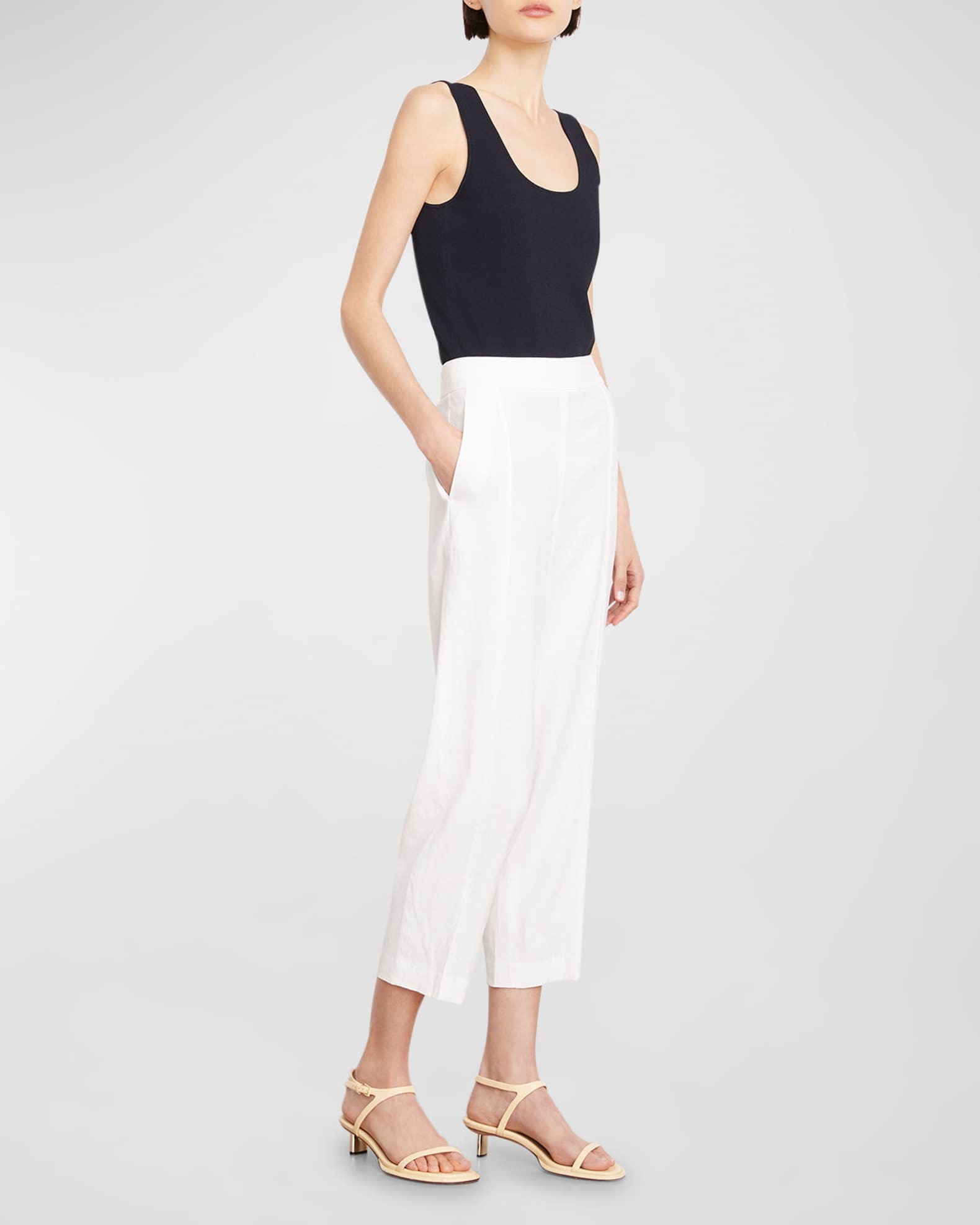 Vince Mid-Rise Tapered Pull-On Pants | Neiman Marcus
