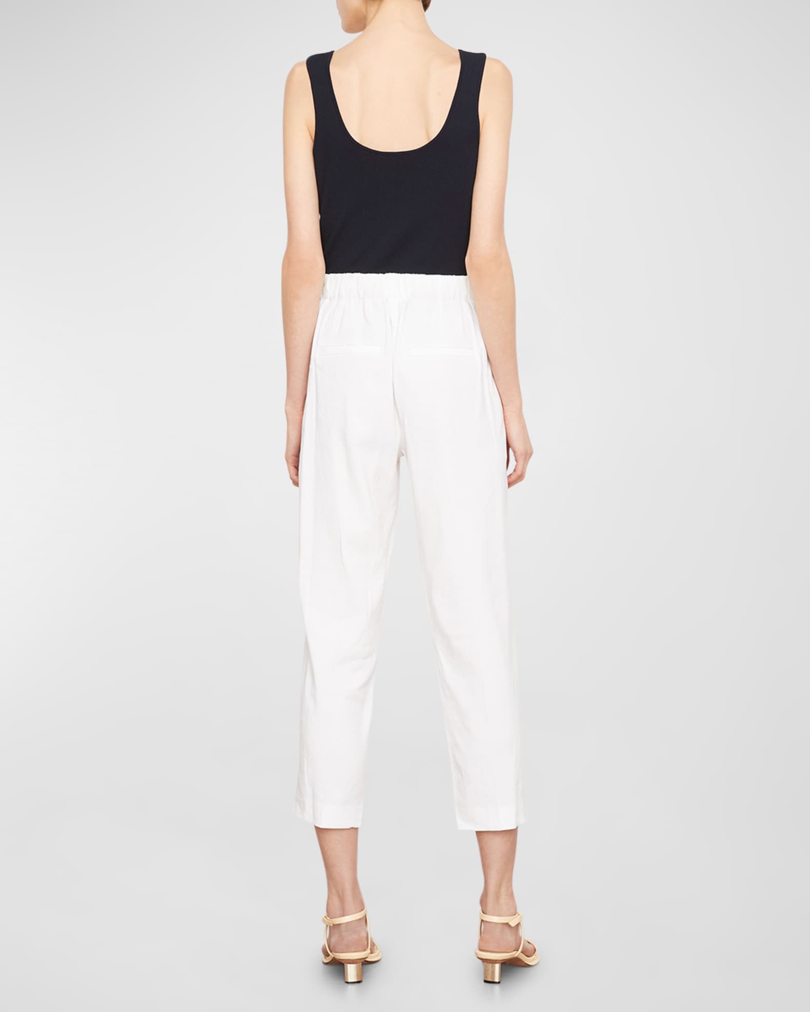 Vince Mid-Rise Tapered Pull-On Pants | Neiman Marcus