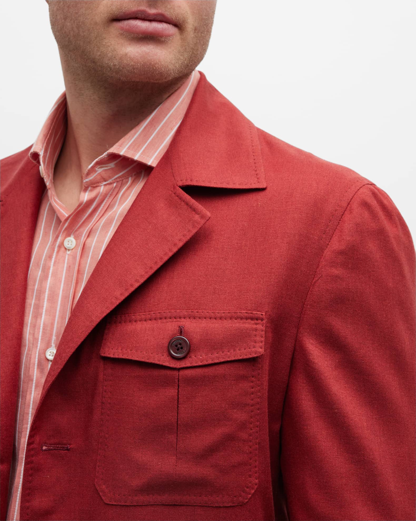 Stefano Ricci Men's Silk-Cashmere Field Jacket | Neiman Marcus