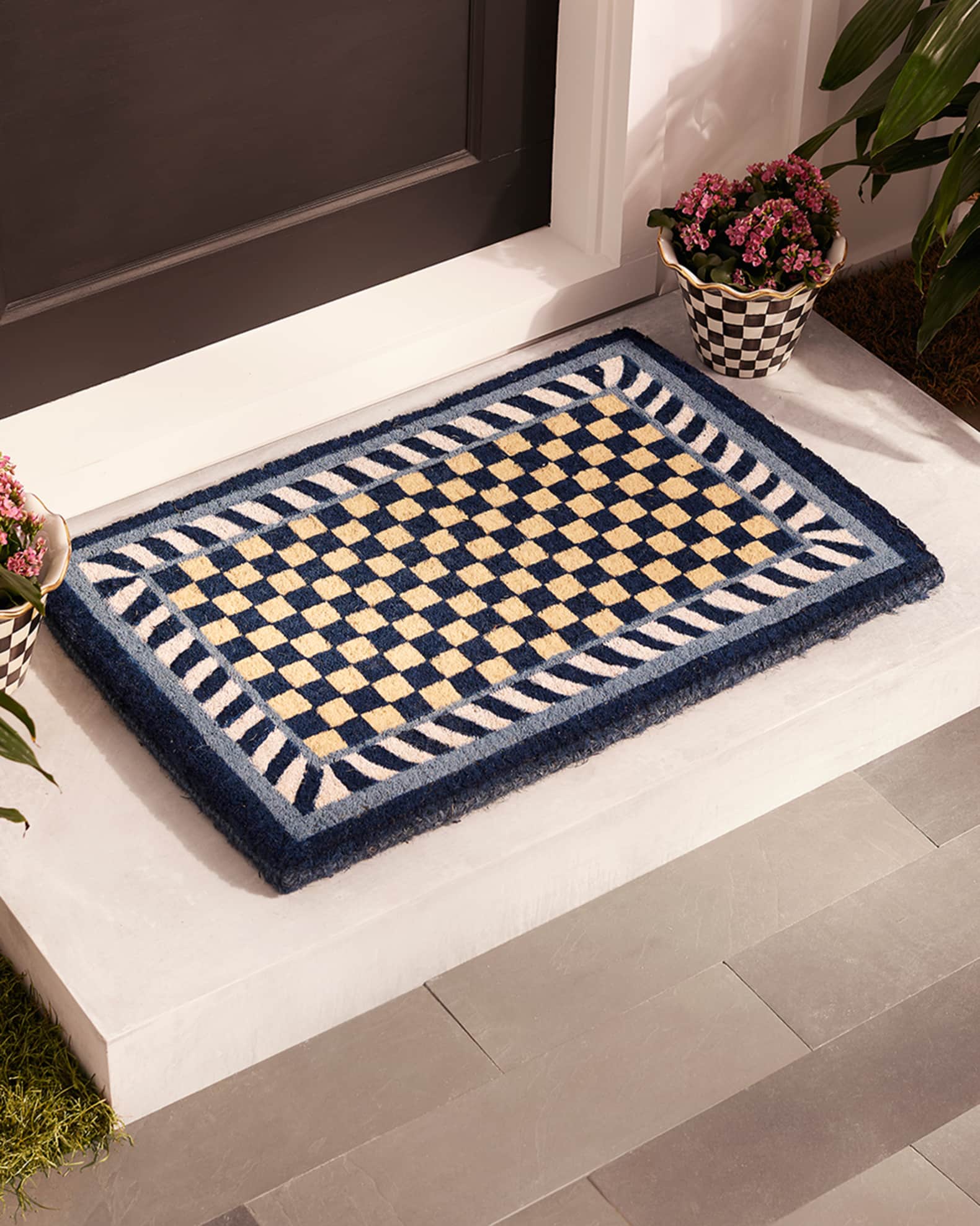 MacKenzie-Childs Royal Check Entrance Mat, 2' x 3' | Neiman Marcus