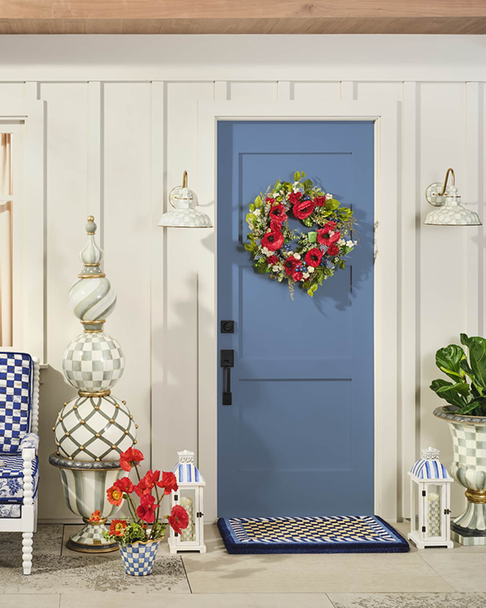 MacKenzie-Childs Royal Check Entrance Mat, 2' x 3' | Neiman Marcus