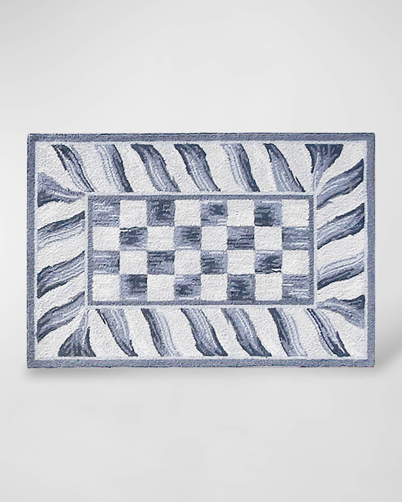 Sterling Check Rug | Neiman Marcus