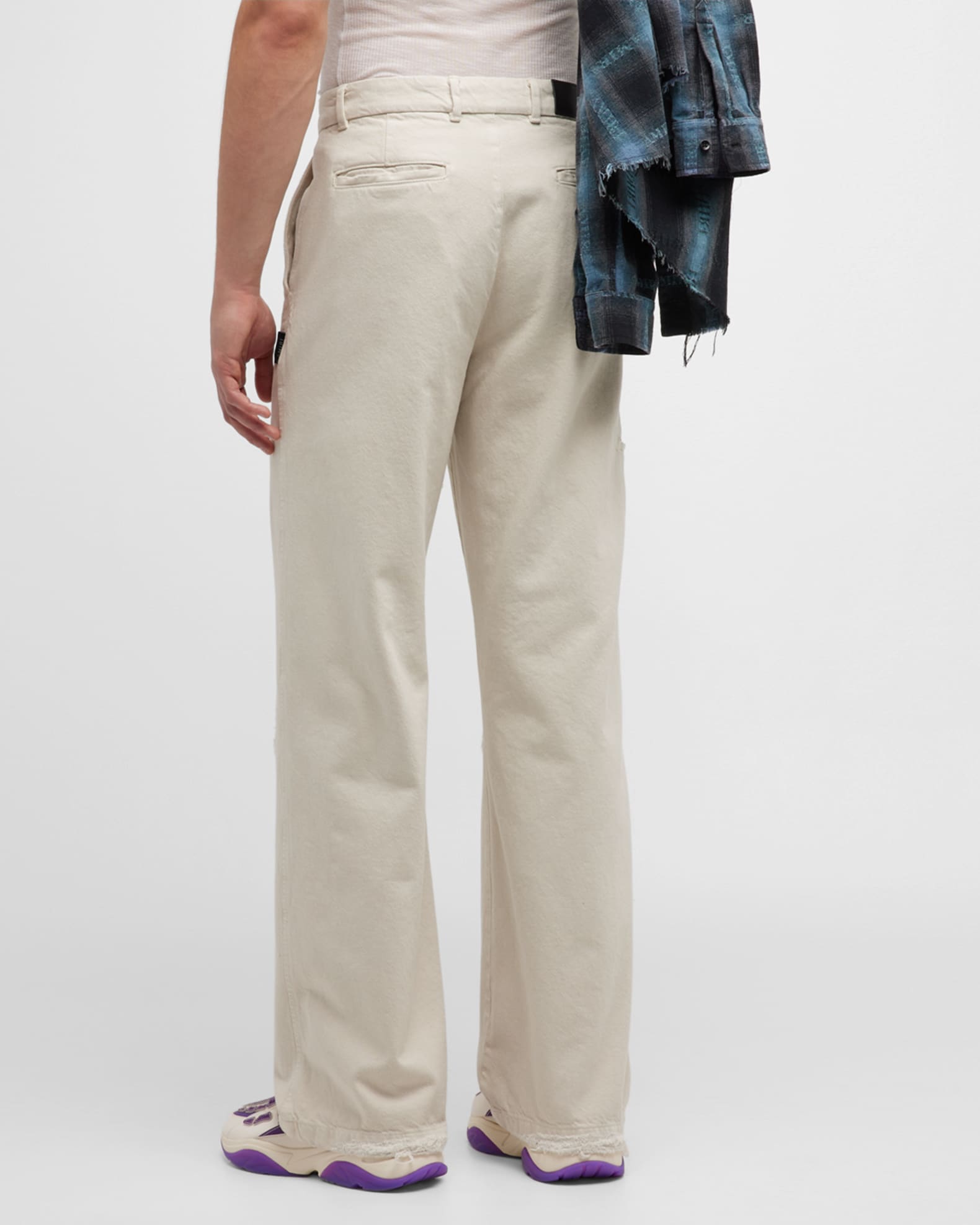 Amiri Men's Distressed Denim Chino Pants | Neiman Marcus