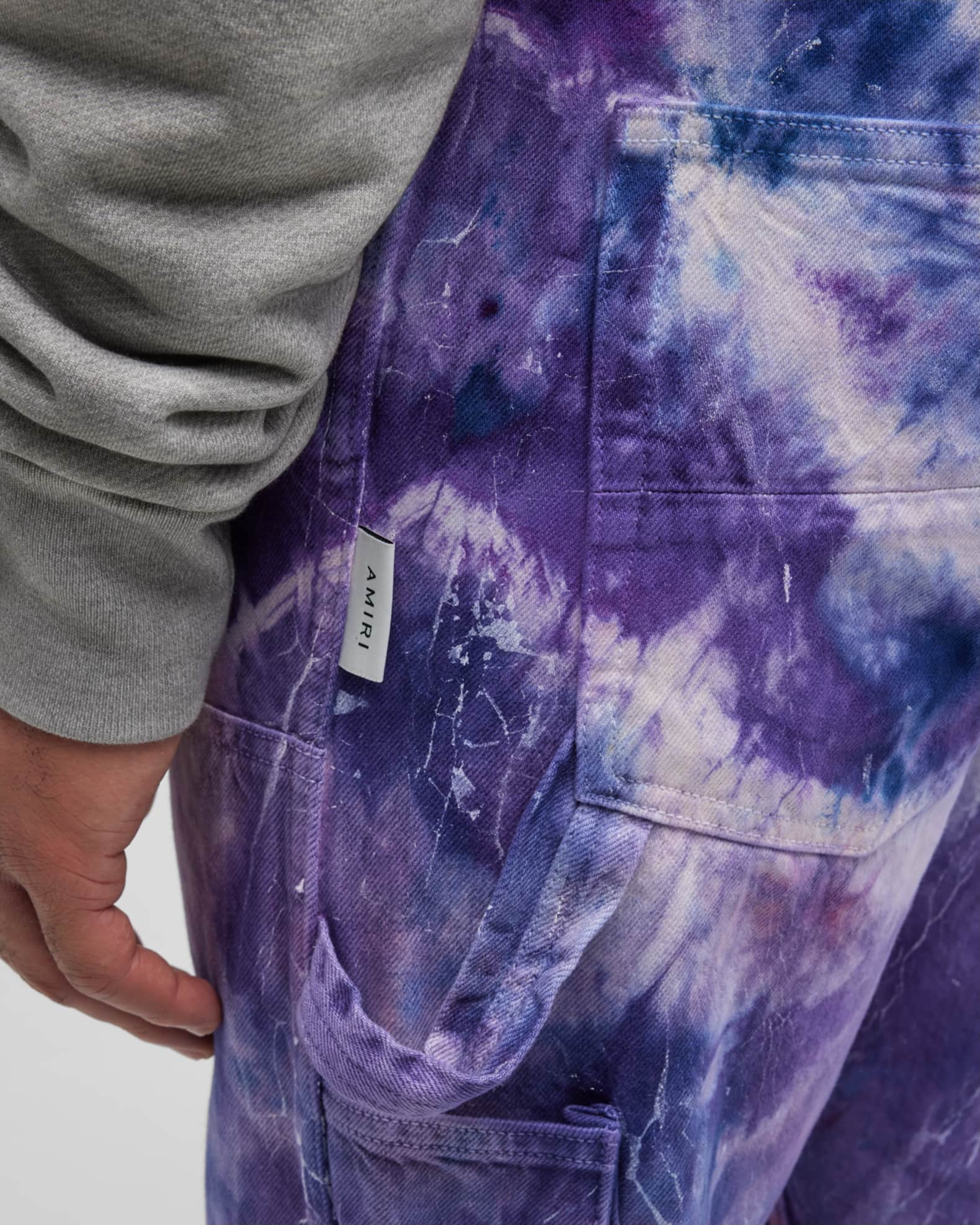 Amiri Men's Cracked Tie-Dye Carpenter Jeans | Neiman Marcus