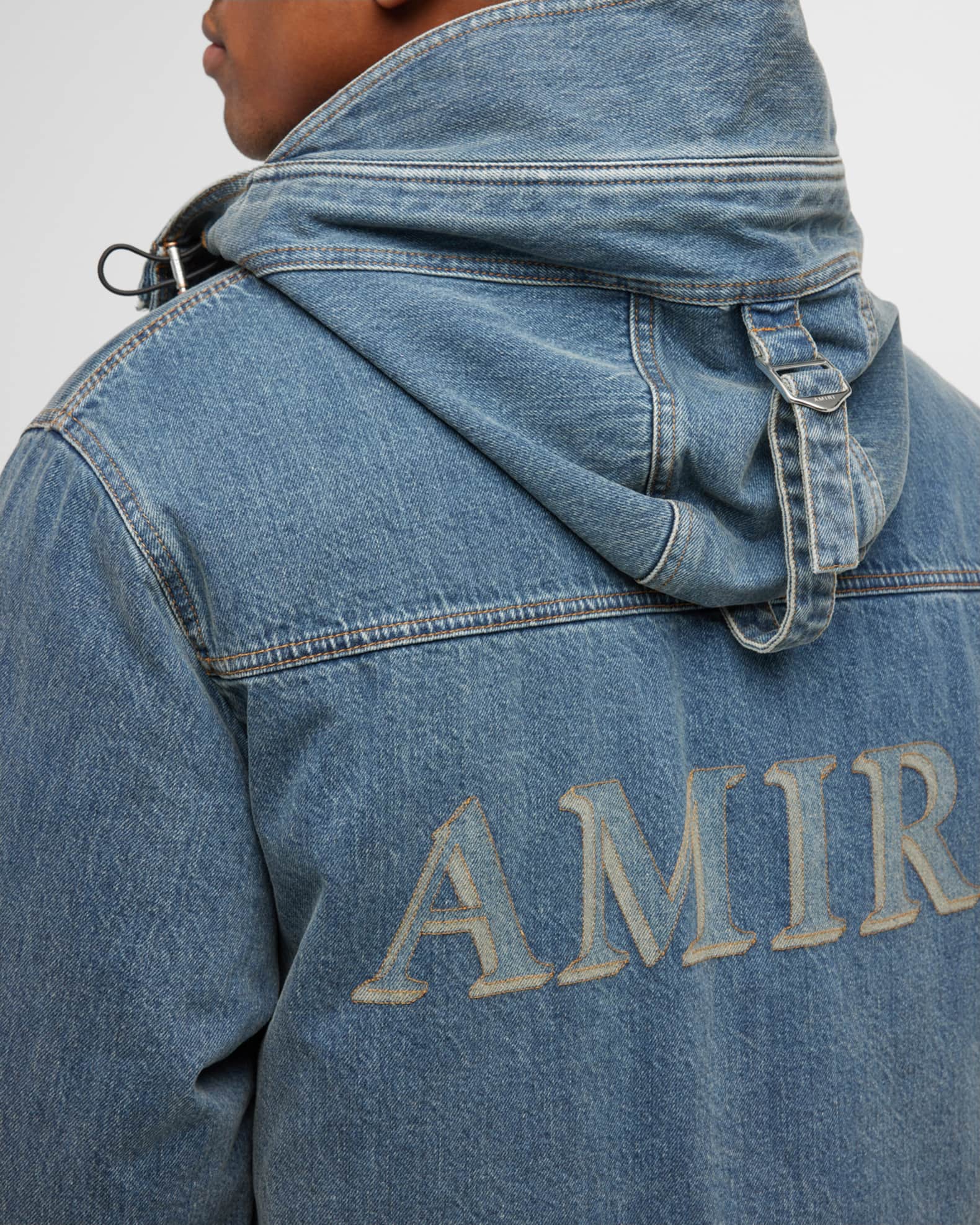 Amiri Men's Denim 4-Pocket Parka | Neiman Marcus