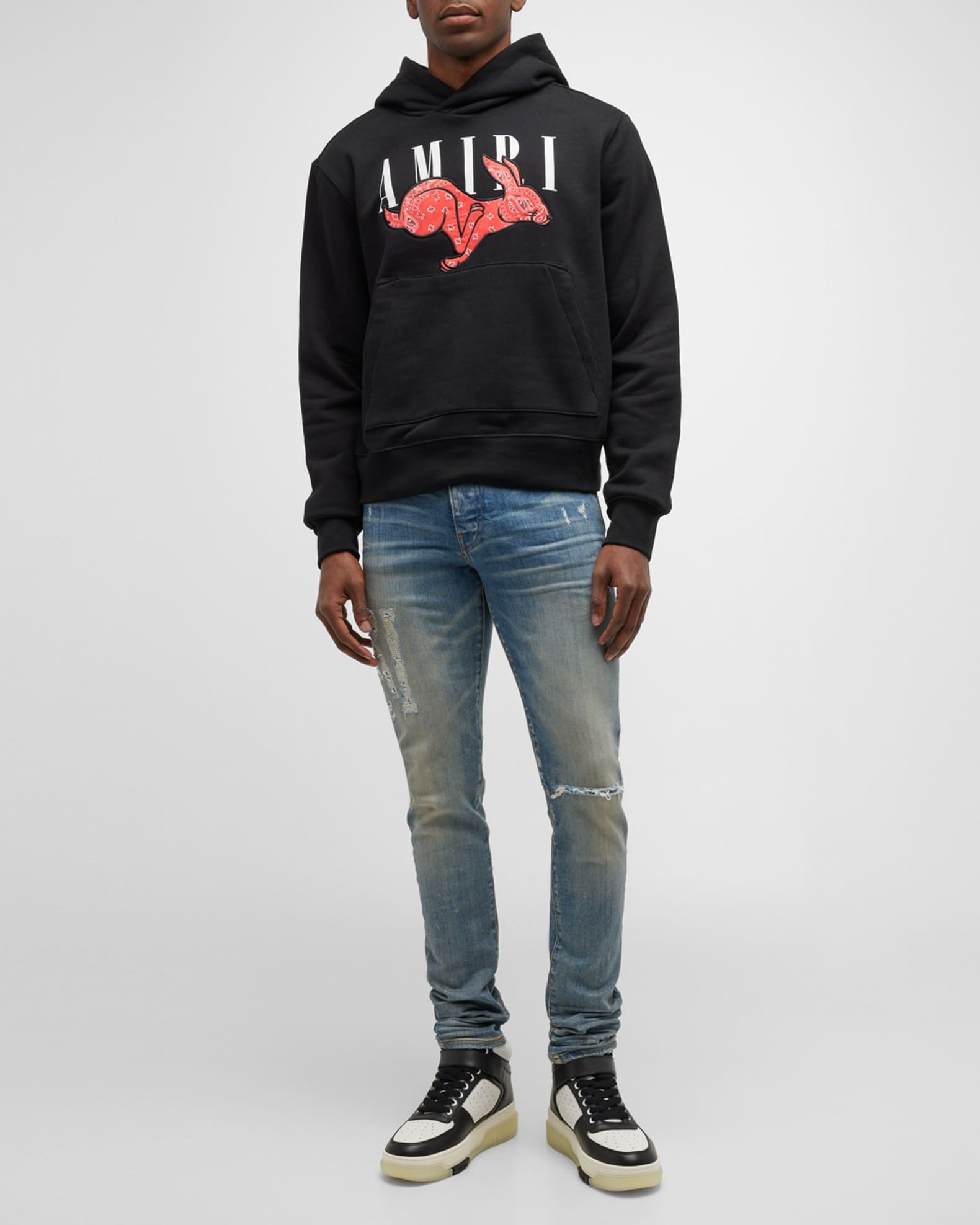 Amiri Men's Rabbit Logo Hoodie | Neiman Marcus