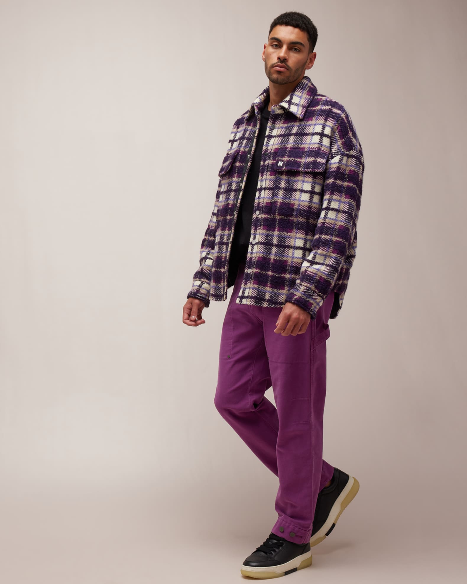 Amiri Men's Plaid Flannel Overshirt | Neiman Marcus