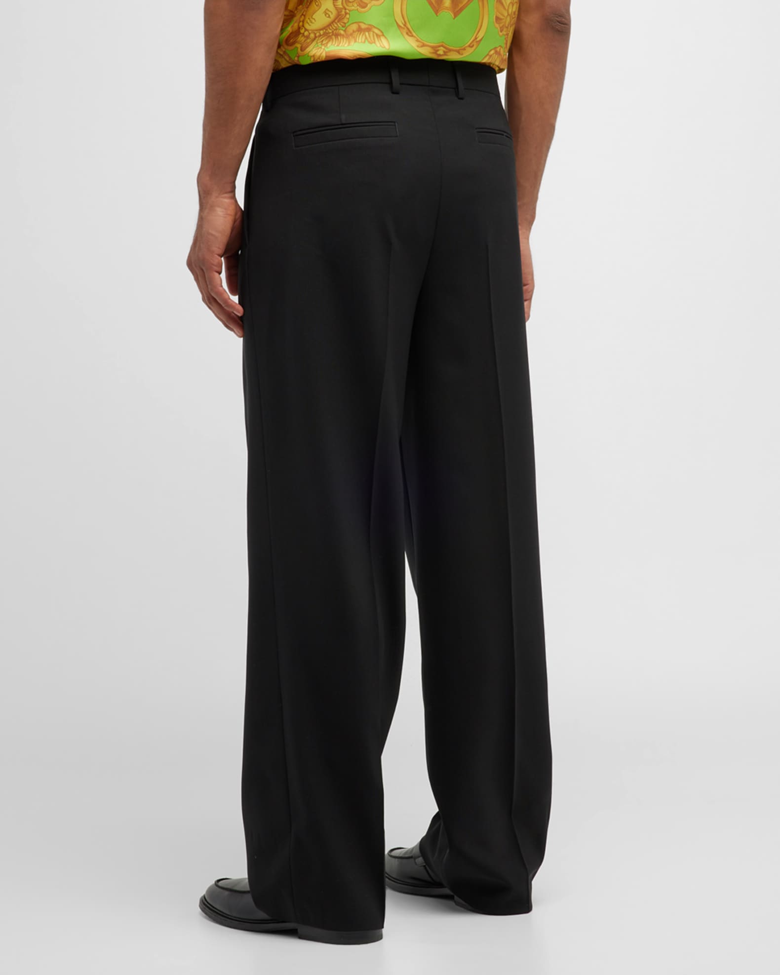 Versace Men's Wool Canvas Formal Pants | Neiman Marcus